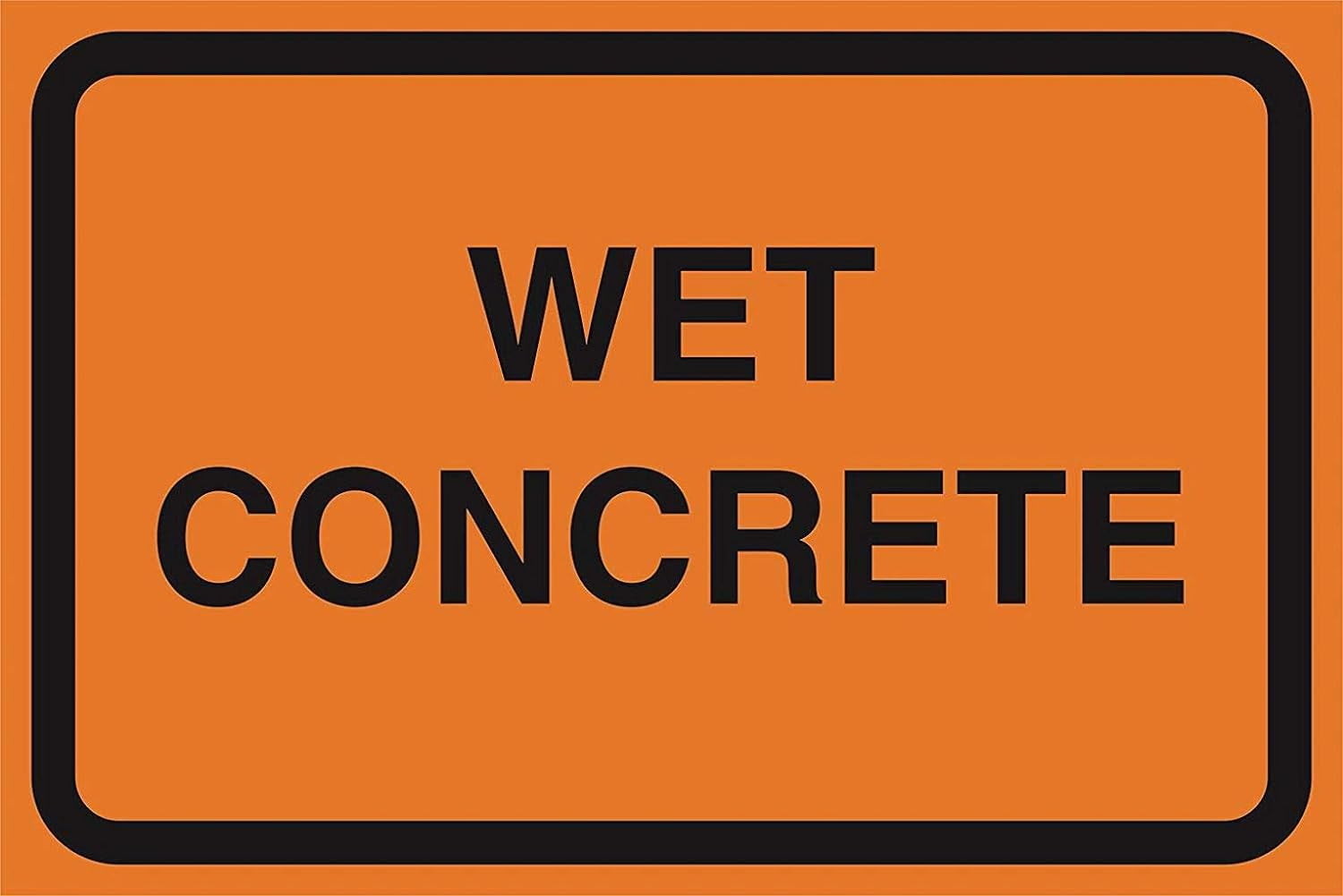 Wet Concrete Orange Road Street Construction Area Work Zone Safety ...