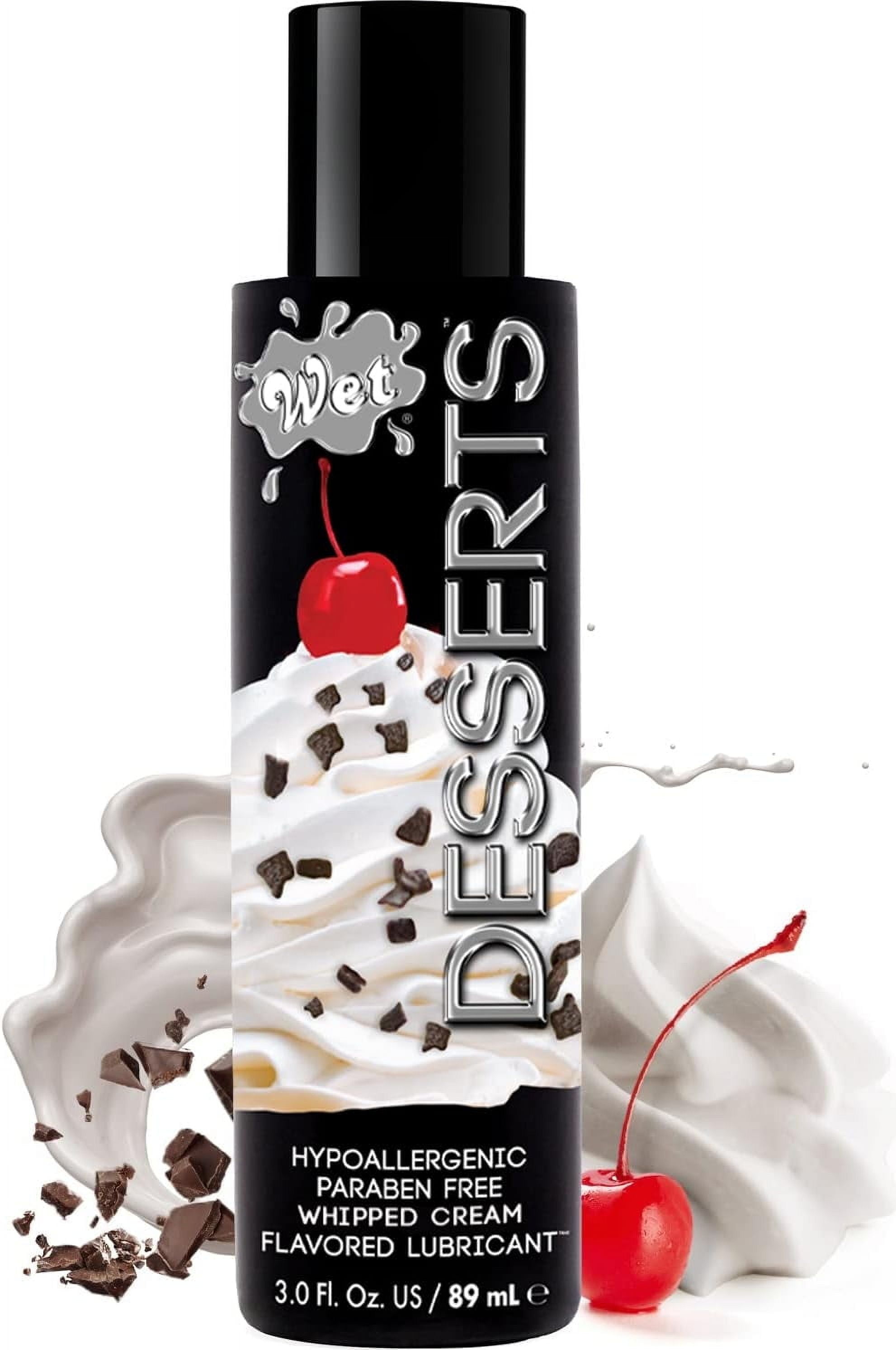 Wet Desserts Whipped Cream Edible Lube - Premium Water-Based Lubricant ...