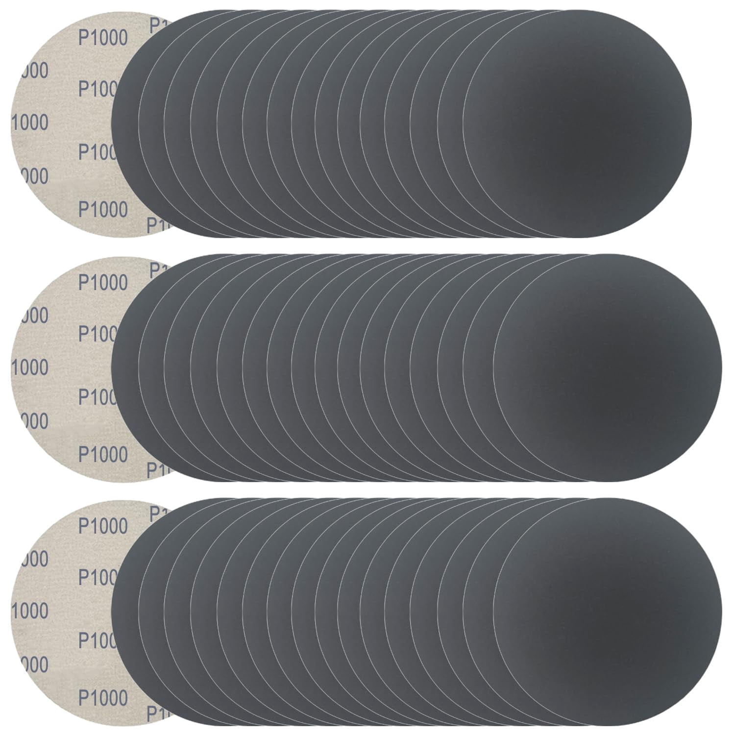 Wet Dry Sanding Discs Hook and Loop, Assorted Grit Waterproof Sandpaper ...