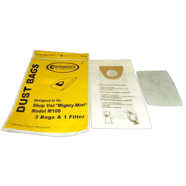 Wet Dry Vac Mighty Mini Vacuum Cleaner Bags - Walmart.com