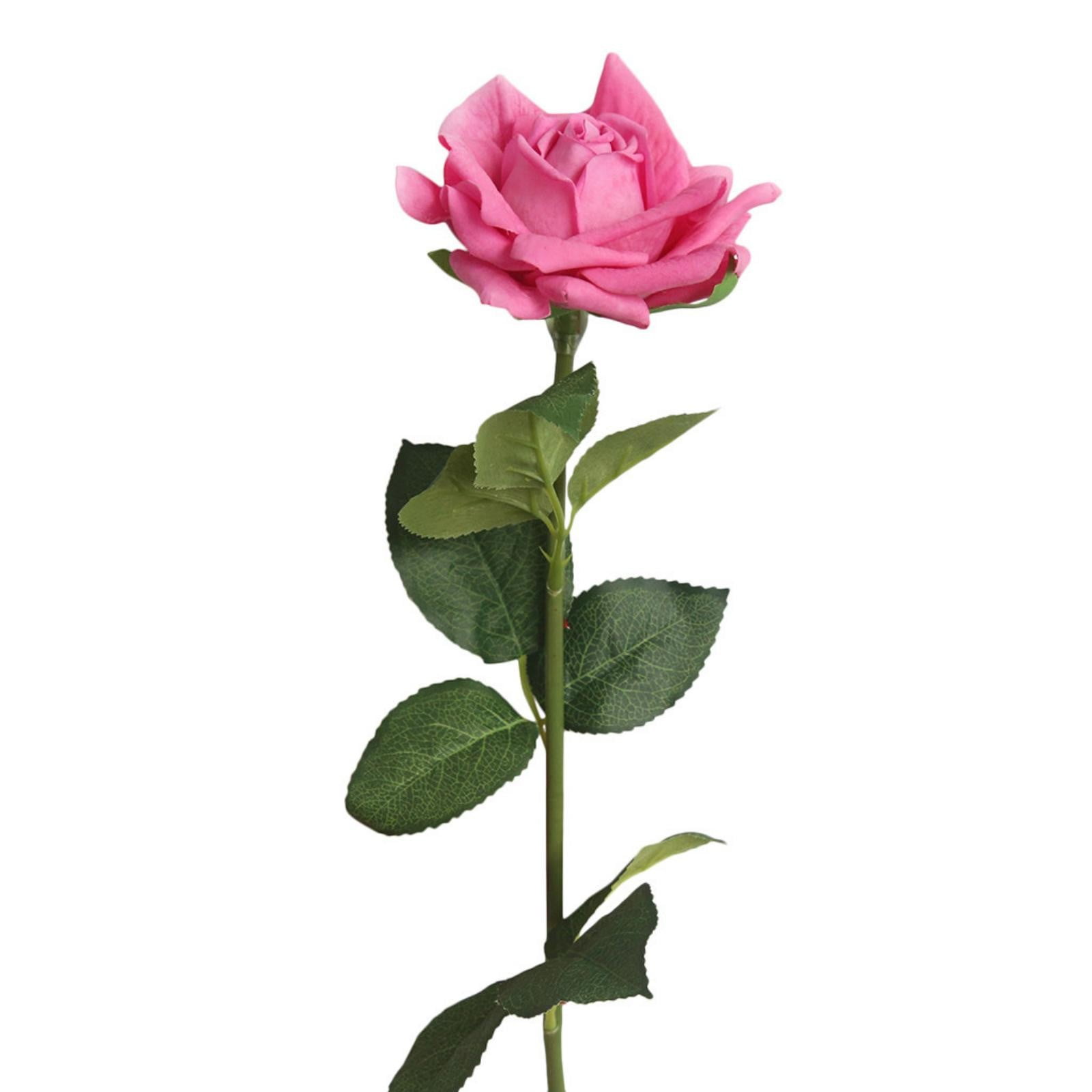Wet Feel Artificial Rose, Flannel Simulation Flower, Realistic Easy ...