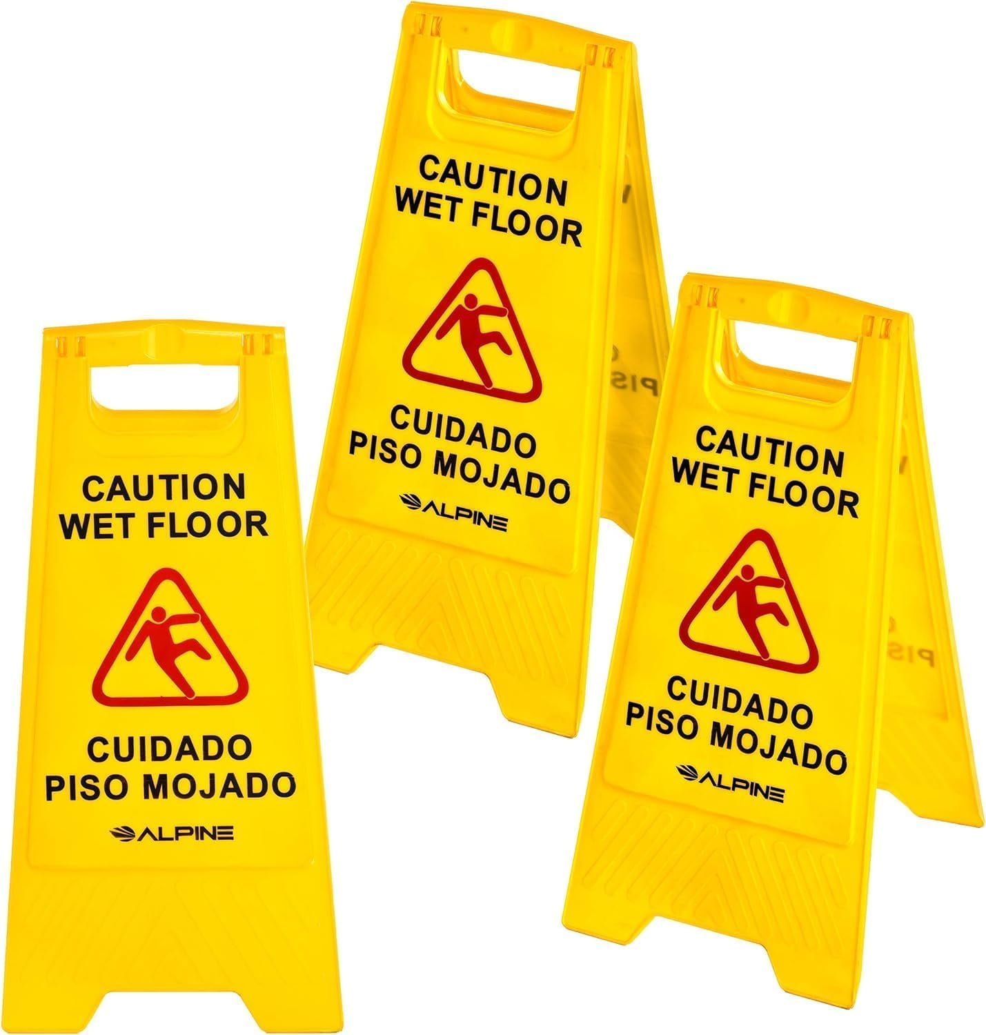 Wet Floor Signs 3 Pack - 24 Inch Caution Wet Floor Sign, High ...