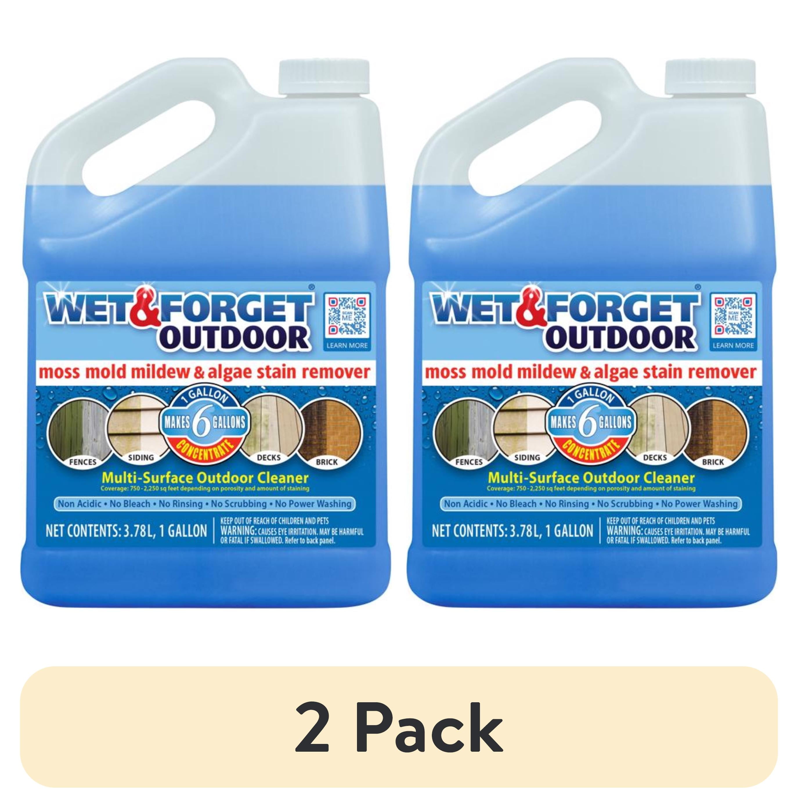 (2 pack) Wet & Forget Outdoor Cleaner Concentrate 1 gal - Walmart.com