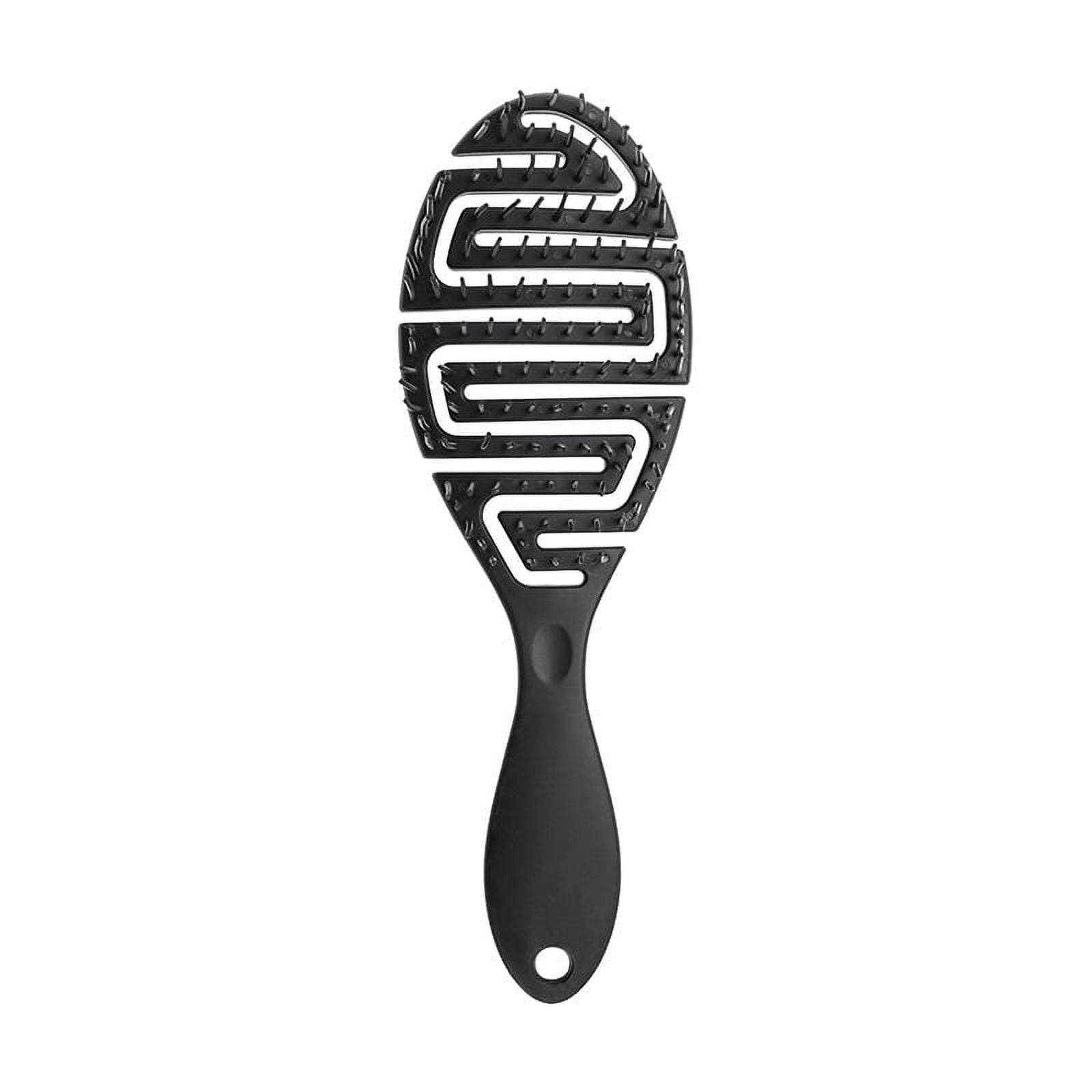 Wet Hair Brush with Holes Detangler Plastic Hair Brush for Curved and ...