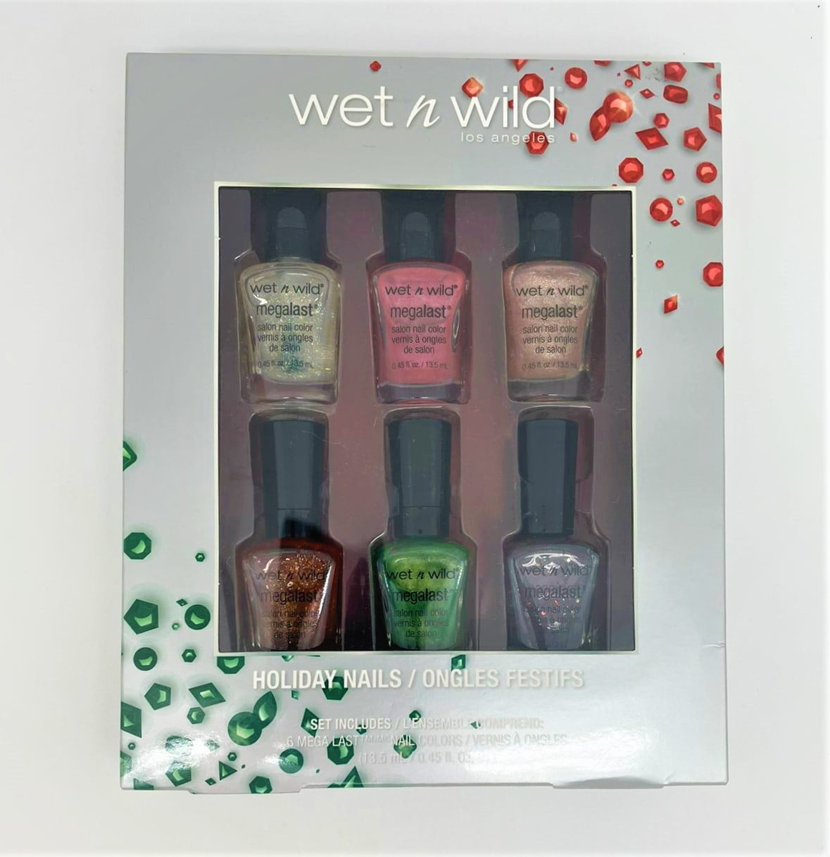 Wet N Wild Holiday Nails - Gift Set - 6 Count Mega Last Nail Colors ...