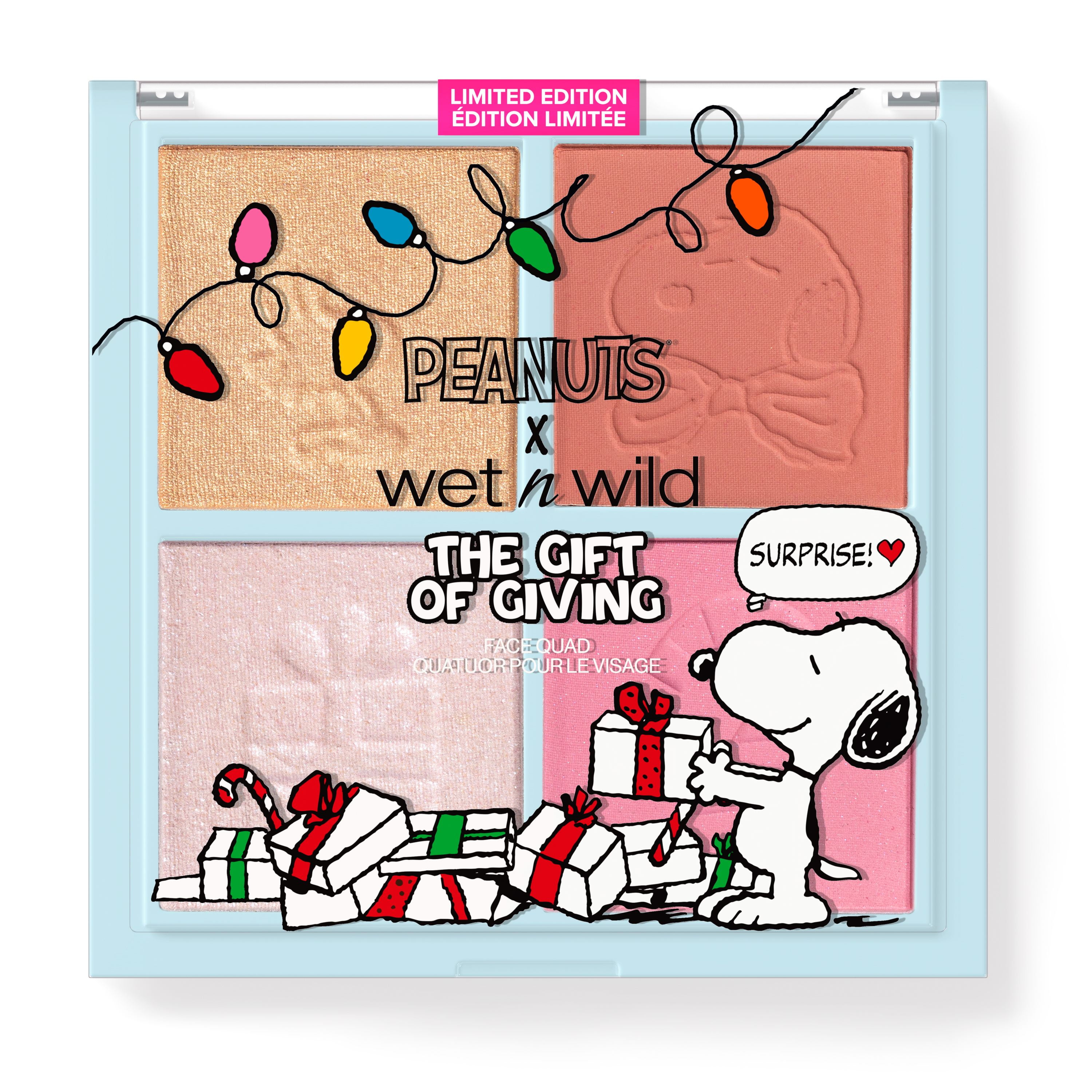 Wet N Wild Peanuts Inspired Face Quad Palette with Highlighters and ...