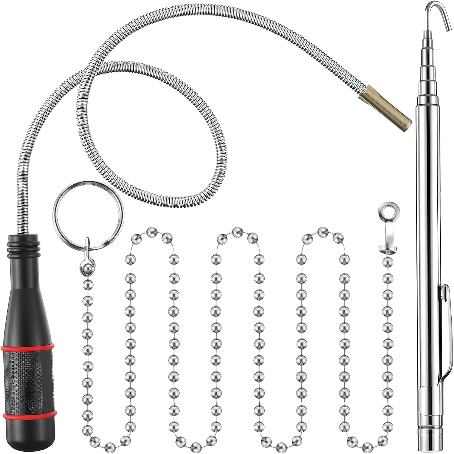 Wet Noodle & Retriever Flexible Magnetic Pickup Tool, Bead Chain ...