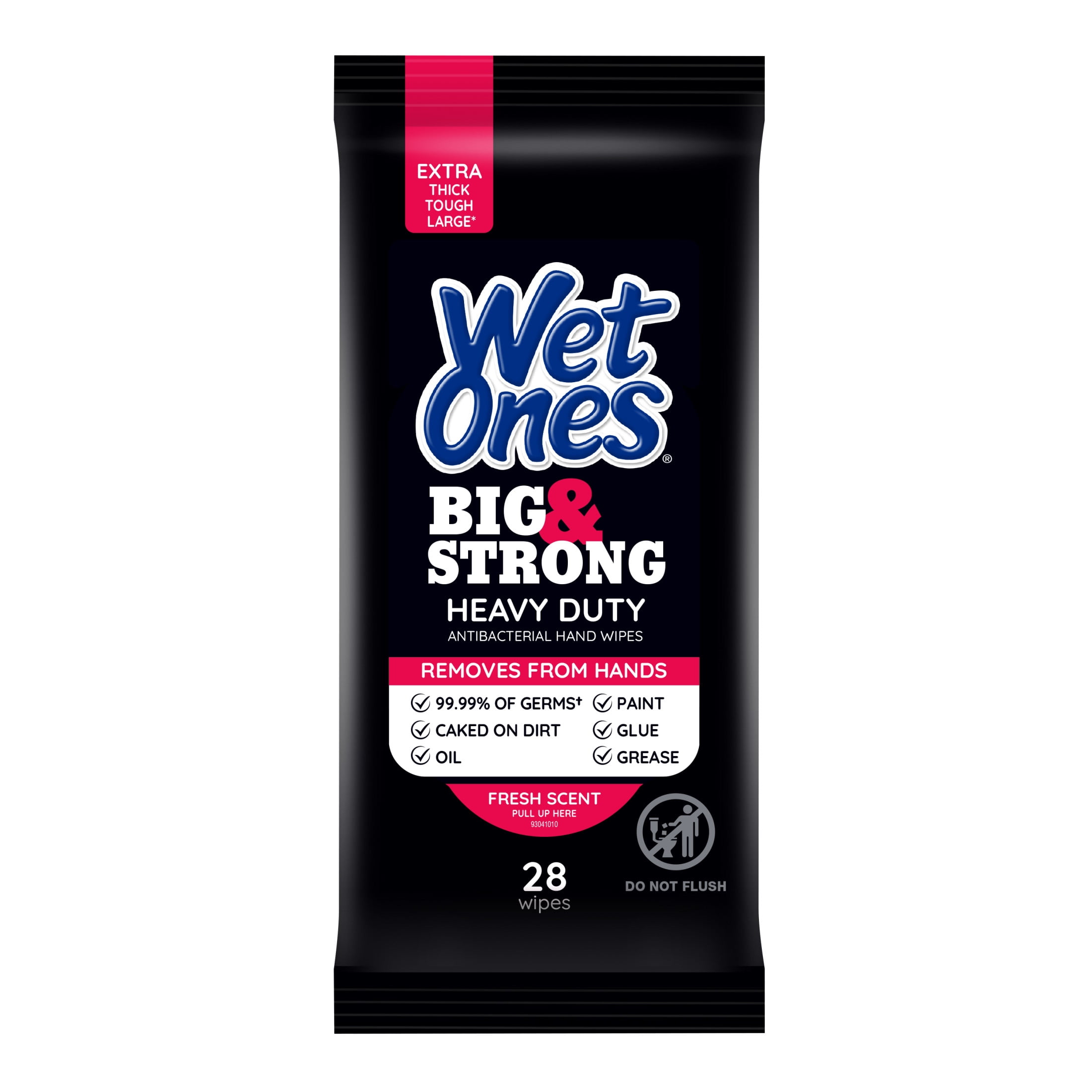 Wet Ones Big & Strong Heavy Duty Antibacterial Hand Wipes, Fresh Scent ...