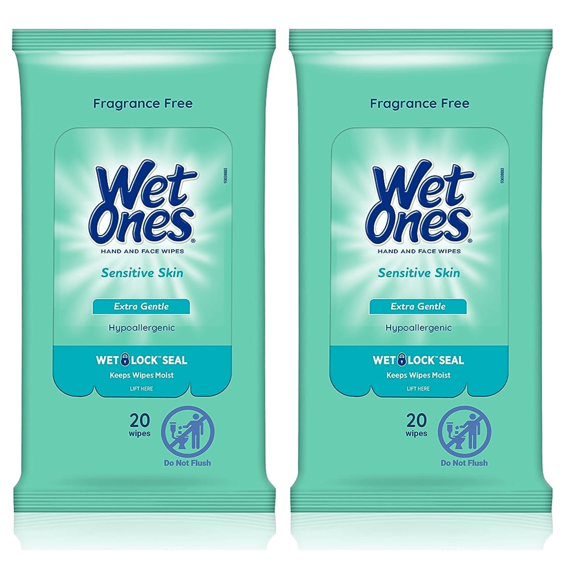 Wet Ones Hand And Face Wipes Sensitive Skin Extra Gentle Fragrance Free ...