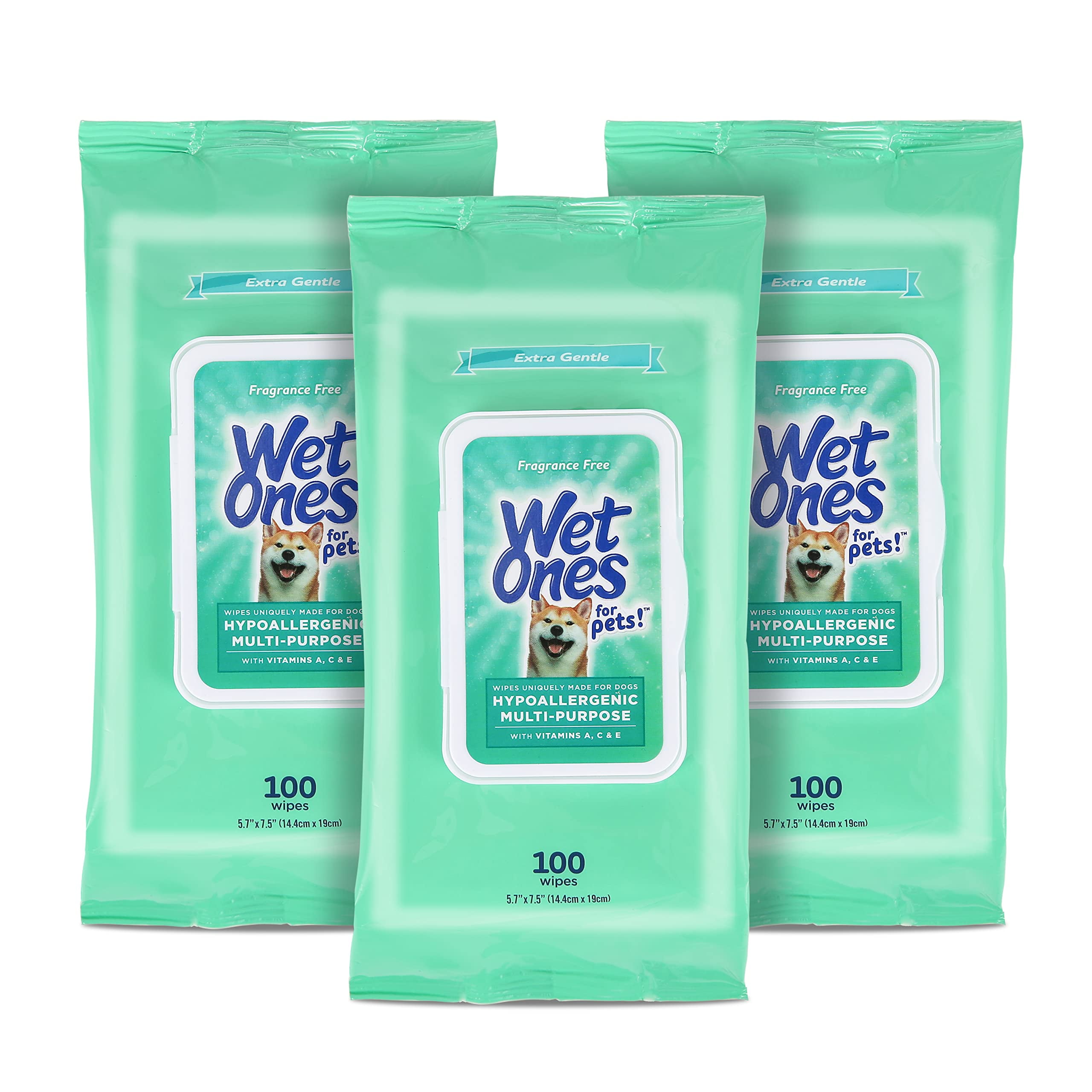 Wet Ones for Pets Multi-Purpose Dog Wipes with Vitamins A, C + E ...