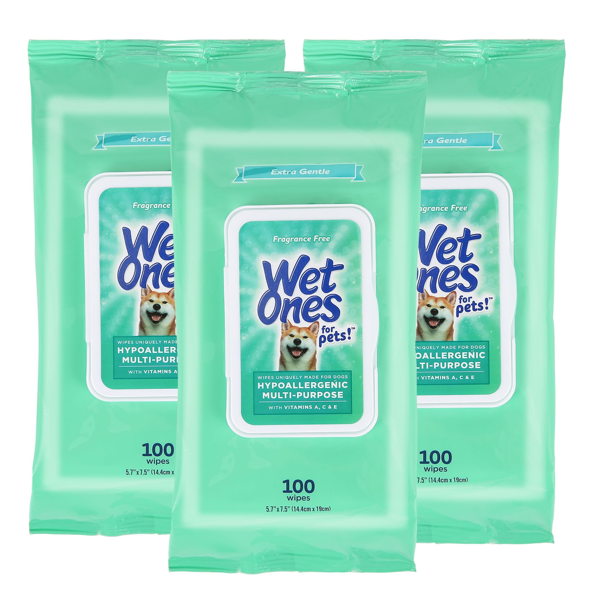 Wet Ones for Pets Multi-Purpose Dog Wipes with Vitamins A, C + E ...