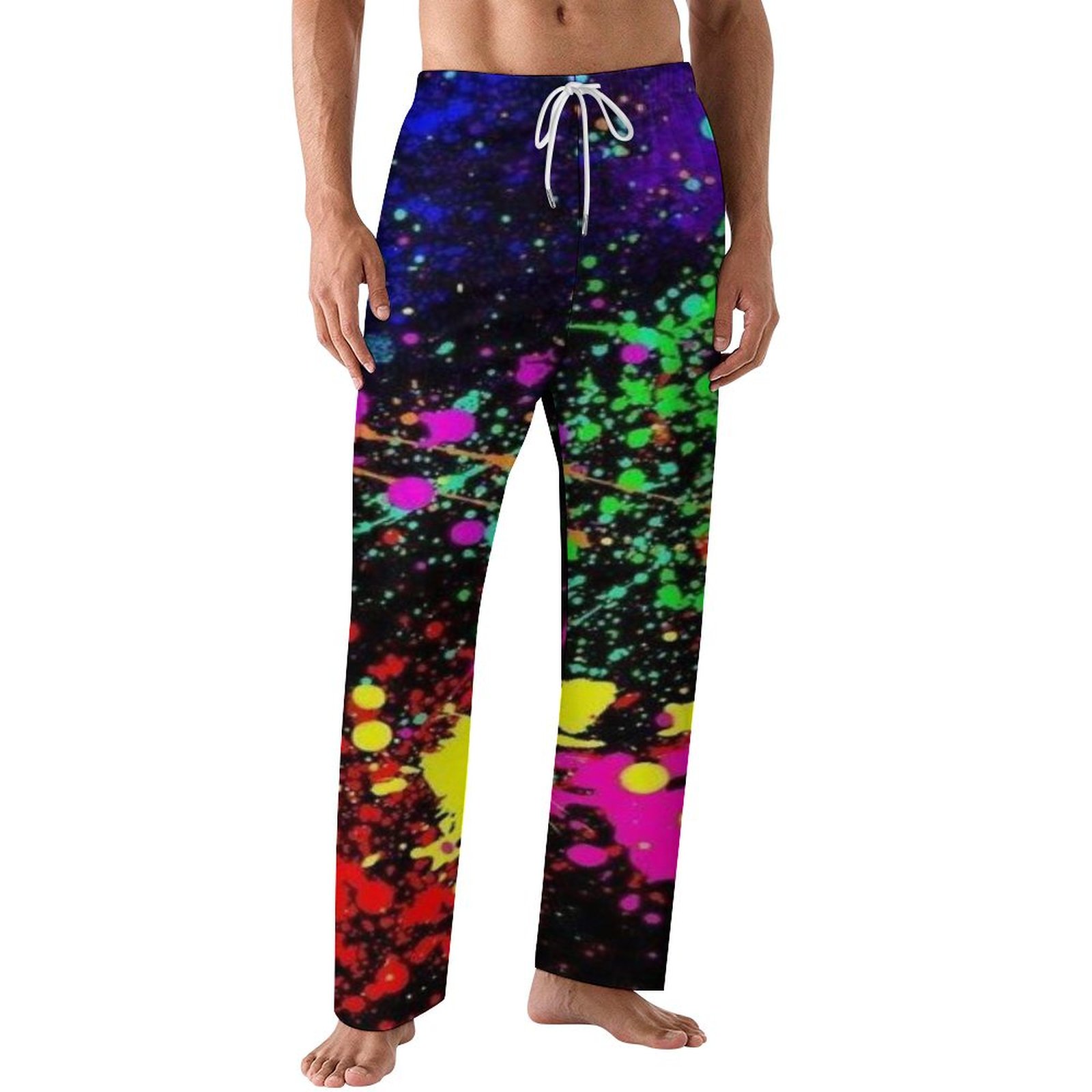 Wet Paint Retro Color Splash Mens Pajamas Pajama Pants Mens Sleepwear ...