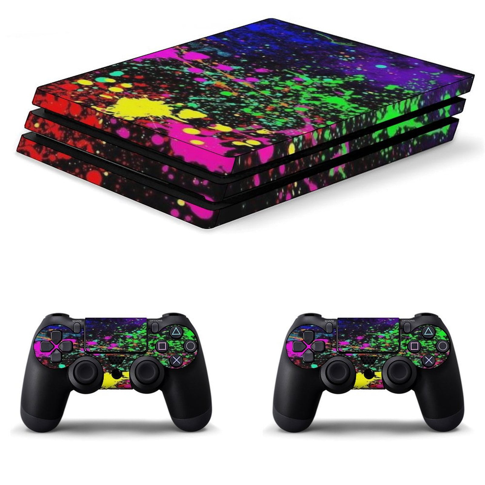 Wet Paint Retro Color Splash PS4/PS4 Pro/PS4 Slim Skin Sticker For ...