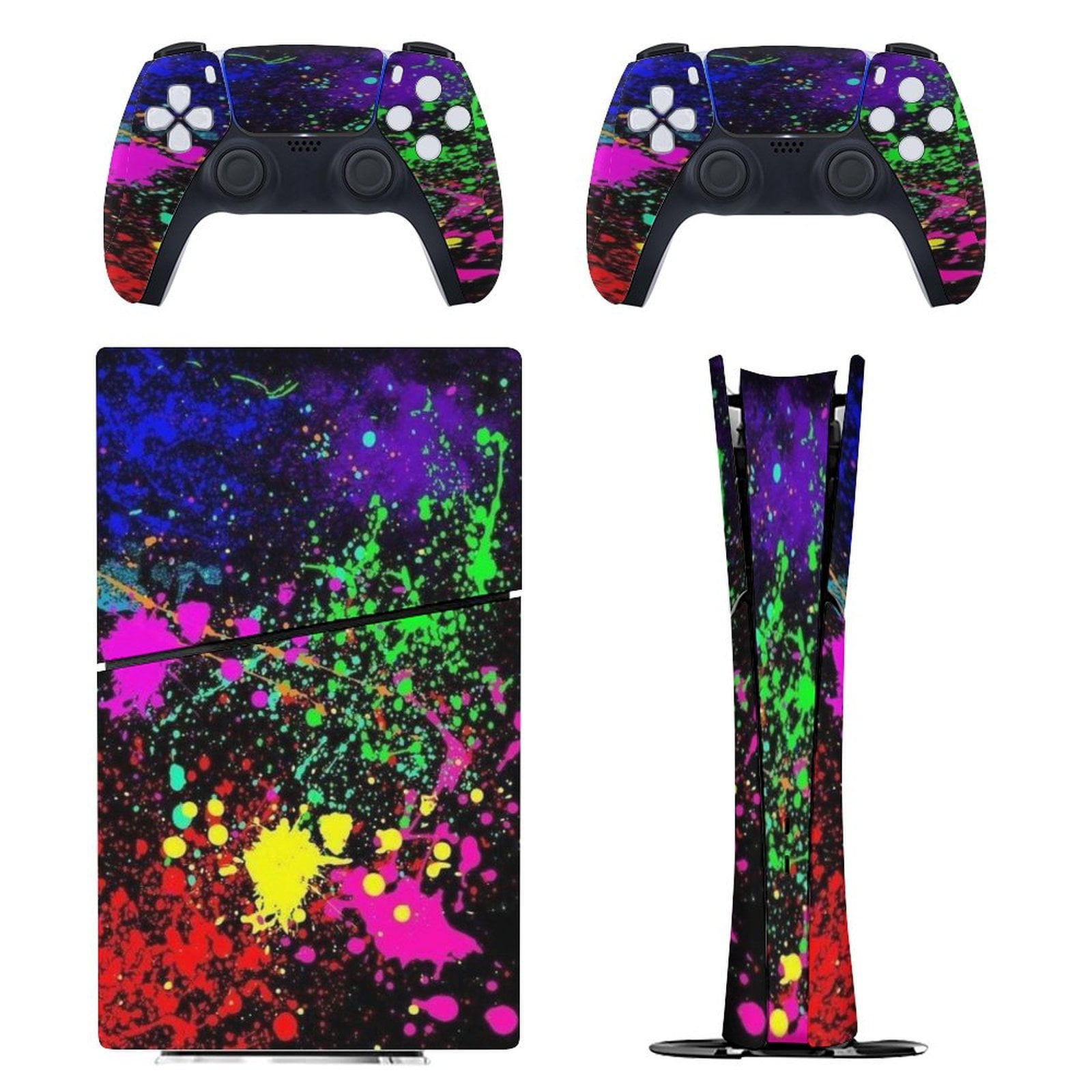 Wet Paint Retro Color Splash PS5/PS5 Pro/PS5 Slim Digital Disc Skin ...