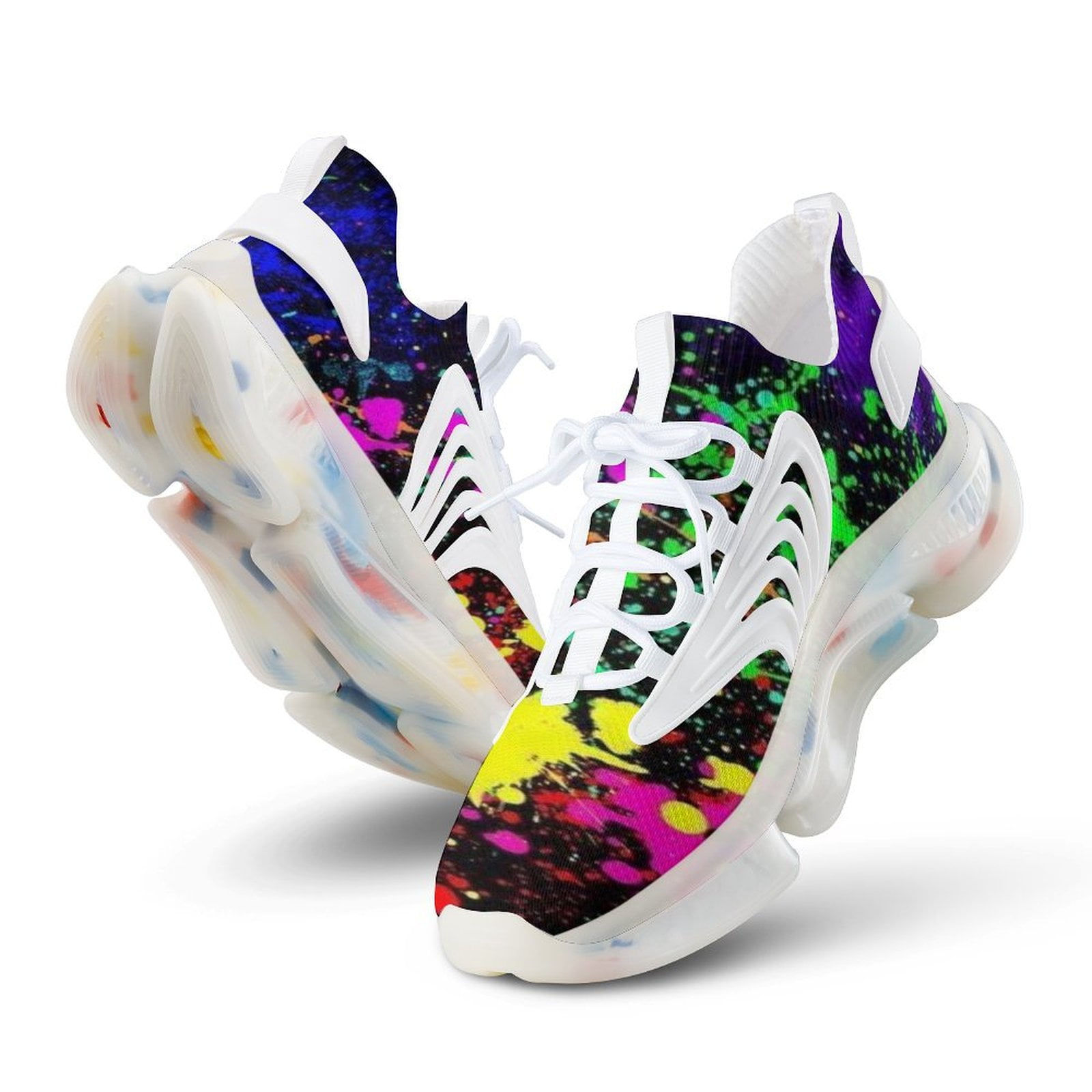 Wet Paint Retro Color Splash Walking Shoes for Men Woman Lightweight ...