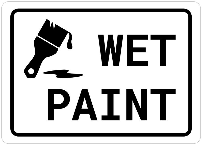 Wet Paint Sign Rustic Metal Tin Sign Home Outdoor Art Wall Decorations ...