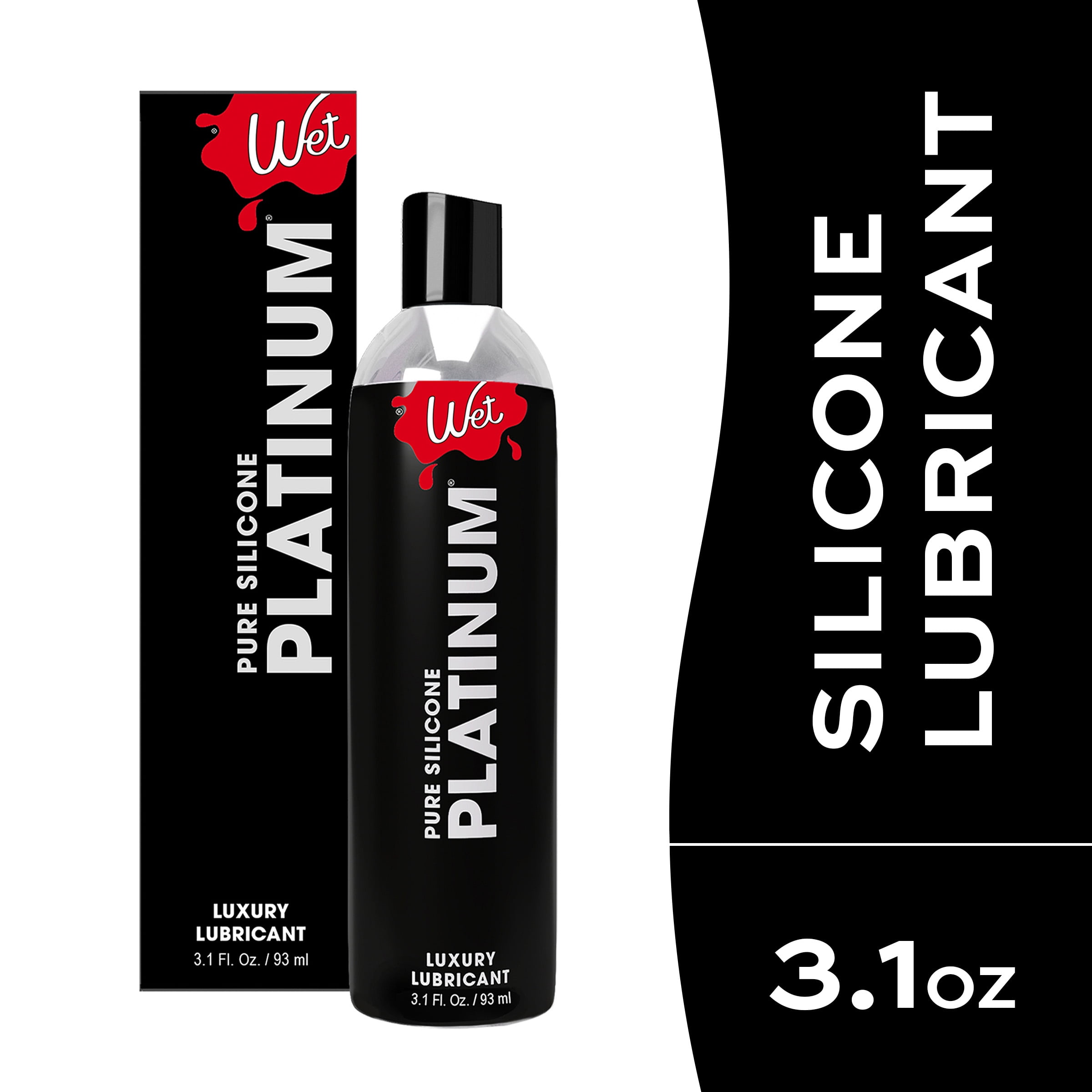 Wet Platinum Silicone-Based Sex Lube, Long-Lasting, Water Liquid, 3.1 ...