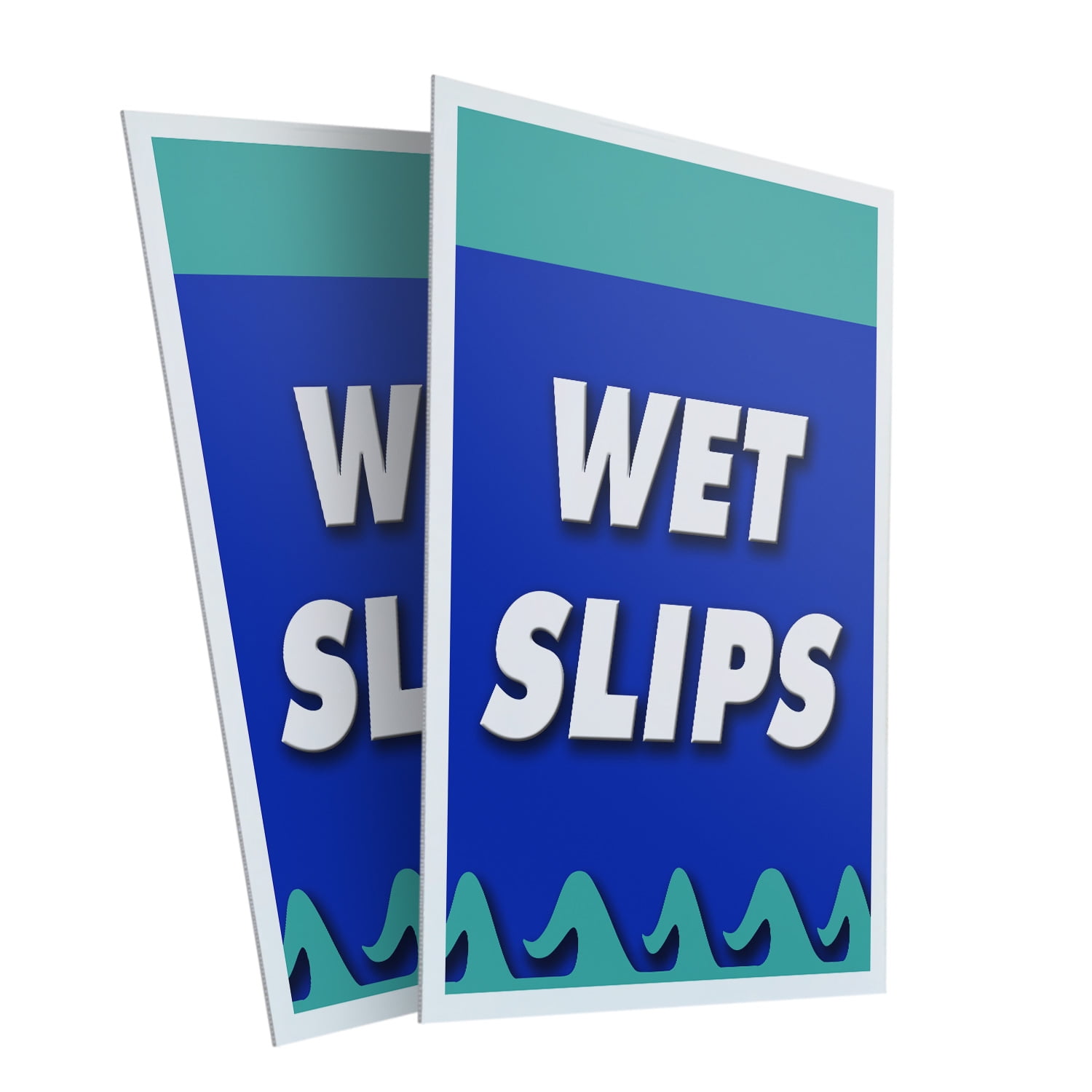 Wet Slips (2-PACK) 24" x 36" Plastic Signs | Sign Insert 4mm Corrugated ...