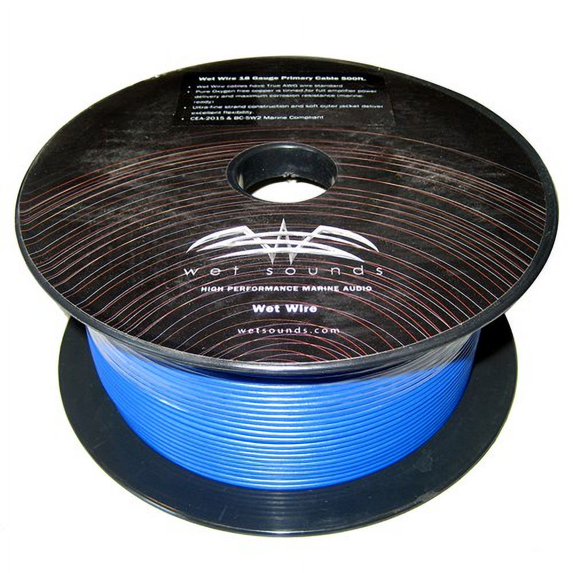 Wet Sounds Blue 18 AWG Primary Wire - 500' Spool [WW-BLUE PRIMARY 500 ...