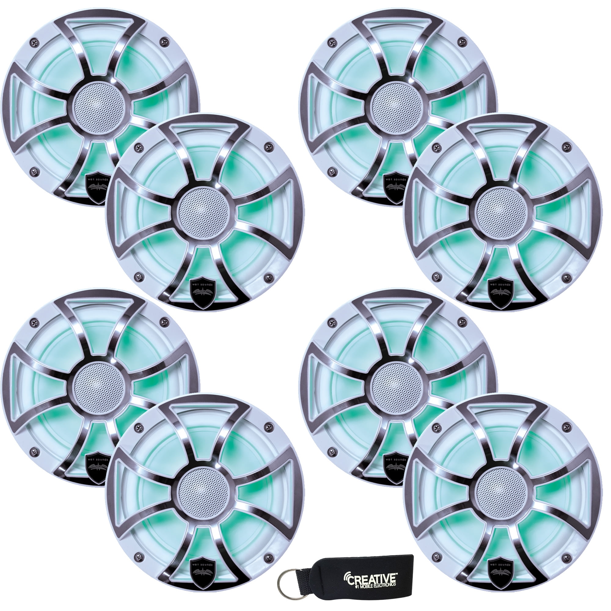 Wet Sounds - Four Pairs Of REVO 6-XSW-SS White XS / Stainless Overlay ...