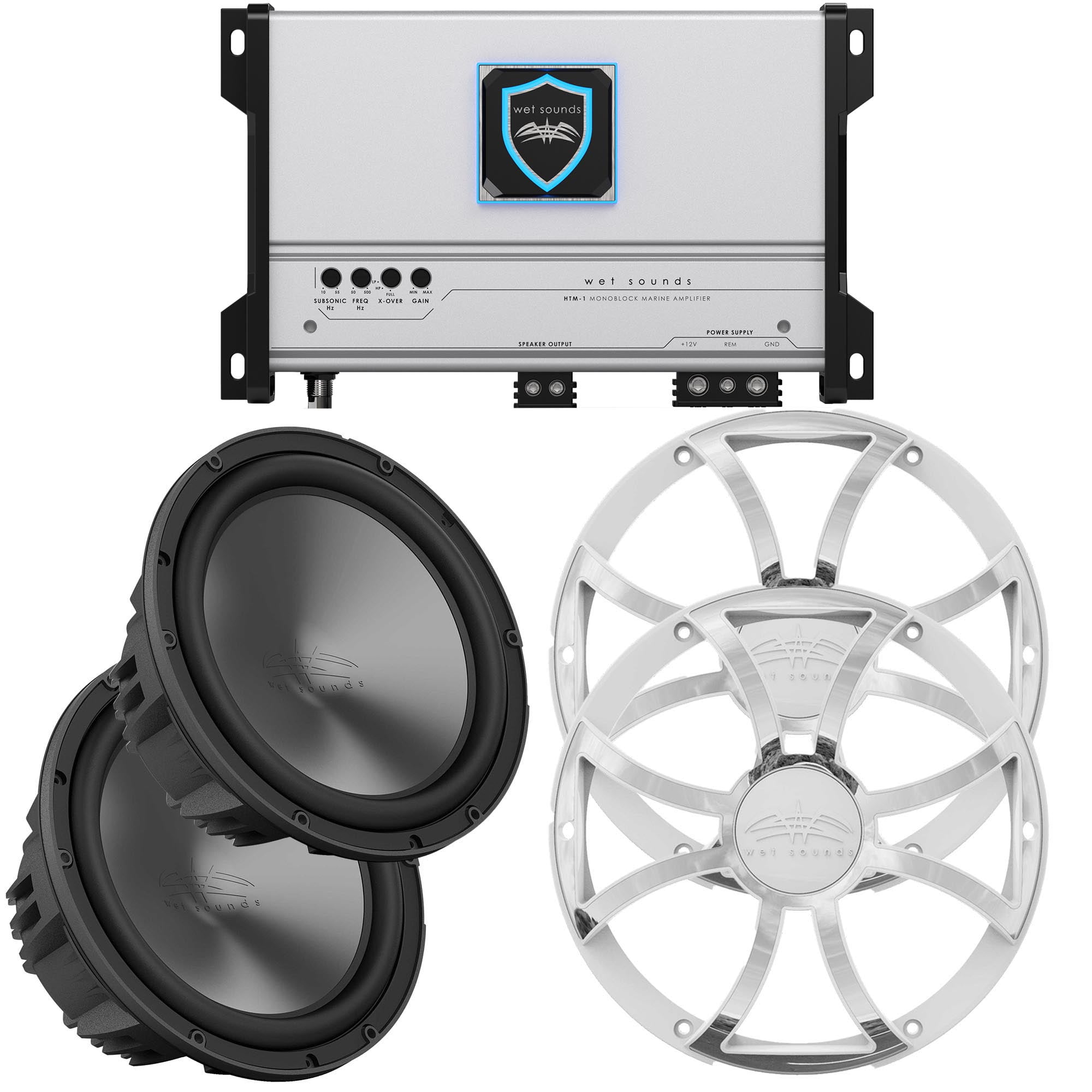 Wet Sounds HTM-1 - HTM Series Full-Range Class-D 1200 Watt at 1-Ohm ...