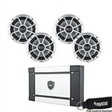 Wet Sounds Marine Speaker Package: HT-2 300 Watts x 2 Amplifier, Two ...