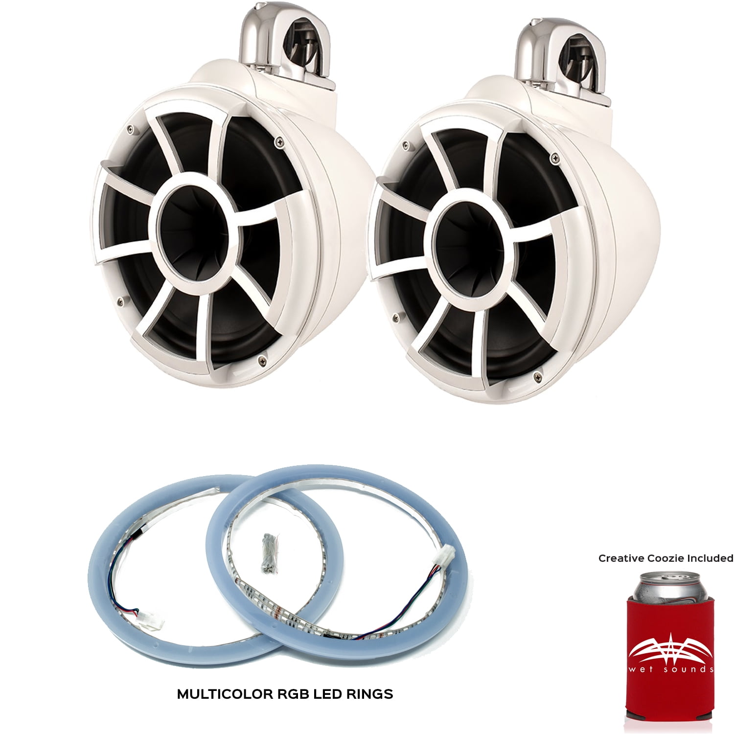 Wet Sounds REV 10 Fixed Clamp Tower Speakers with Wet Sounds ...