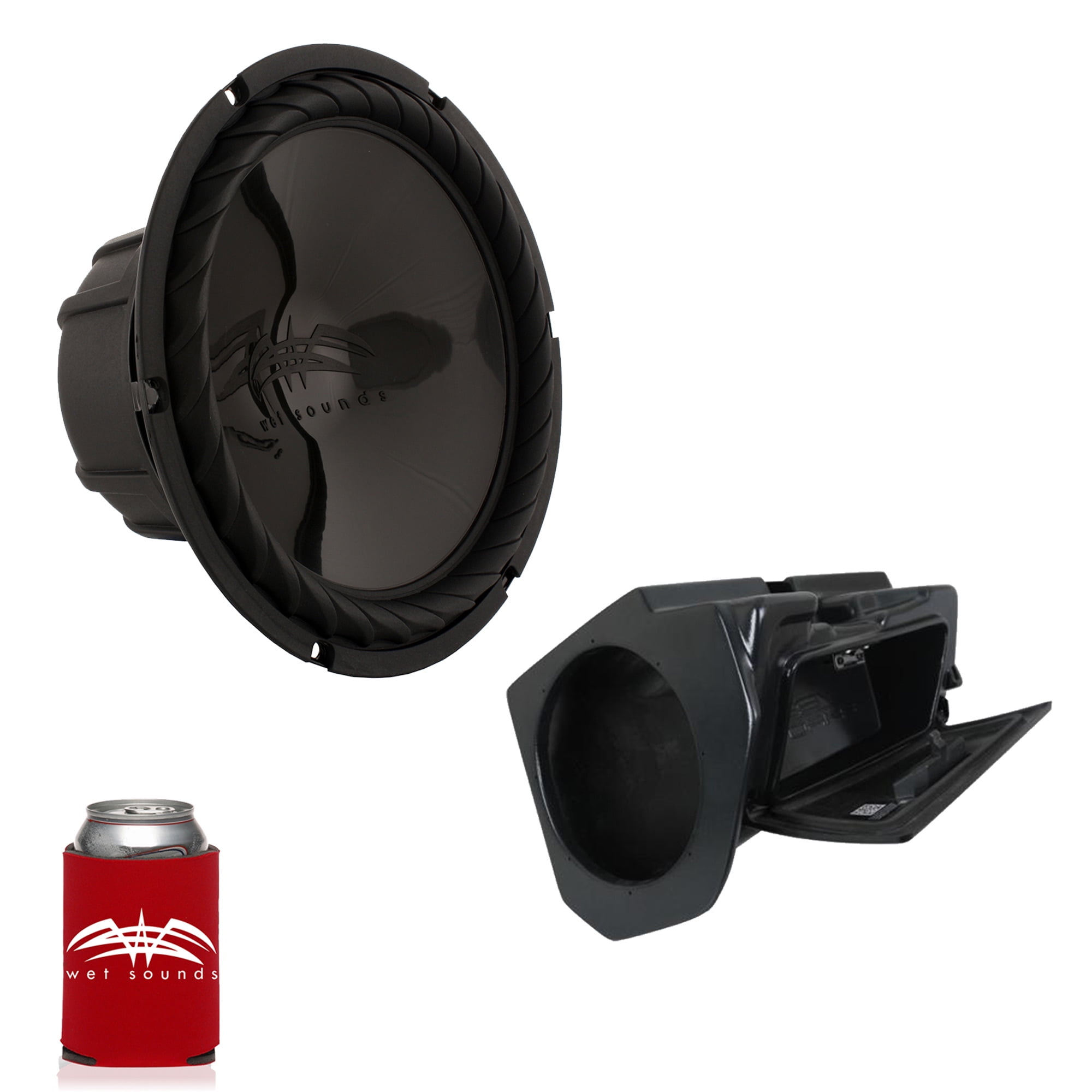 Wet Sounds - SS-10BS4 10" Subwoofer, & Polaris RZR Glove Box Enclosure ...
