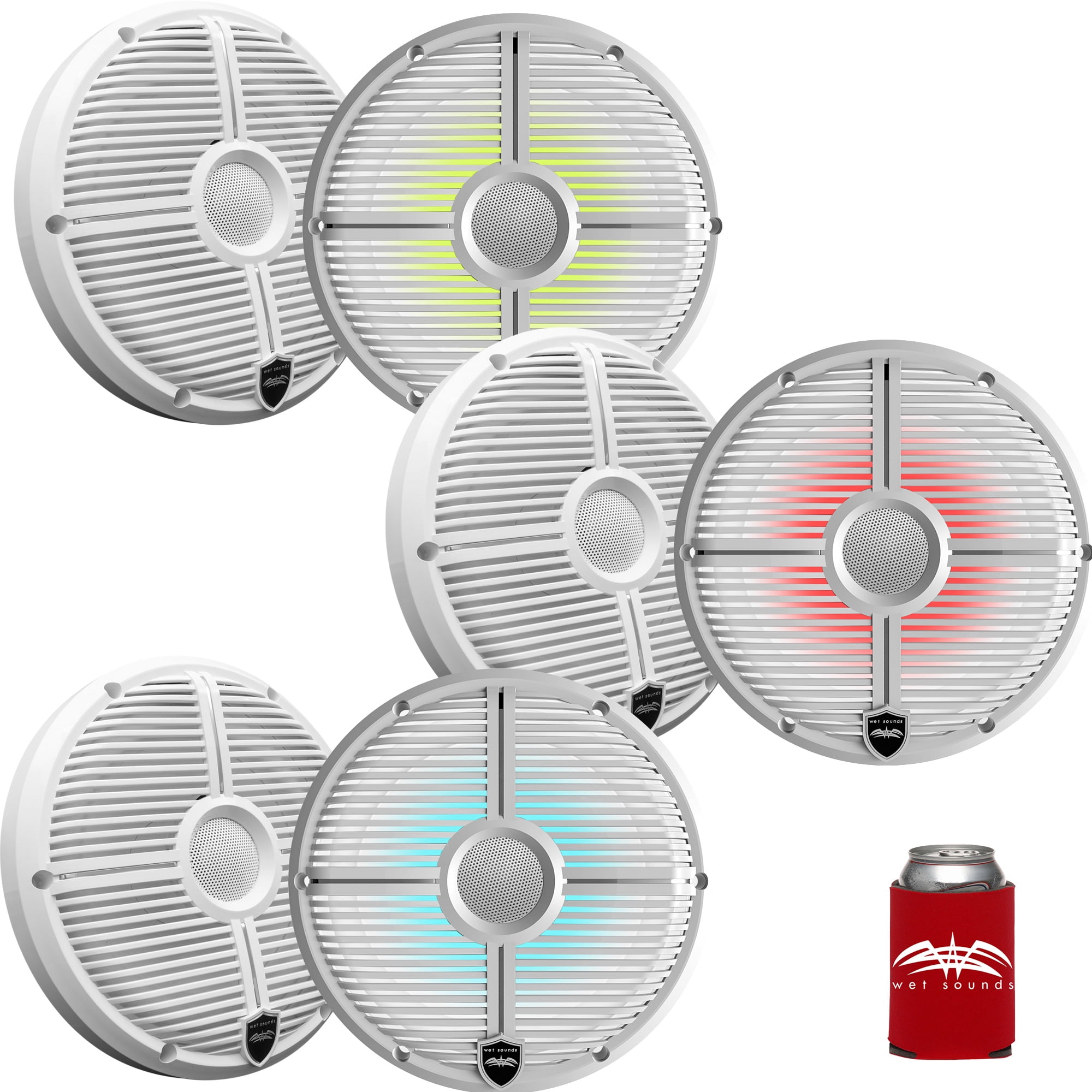 Wet Sounds - Three Pairs Of RECON 8-XWW-RGB 8" Coaxial Speakers w ...
