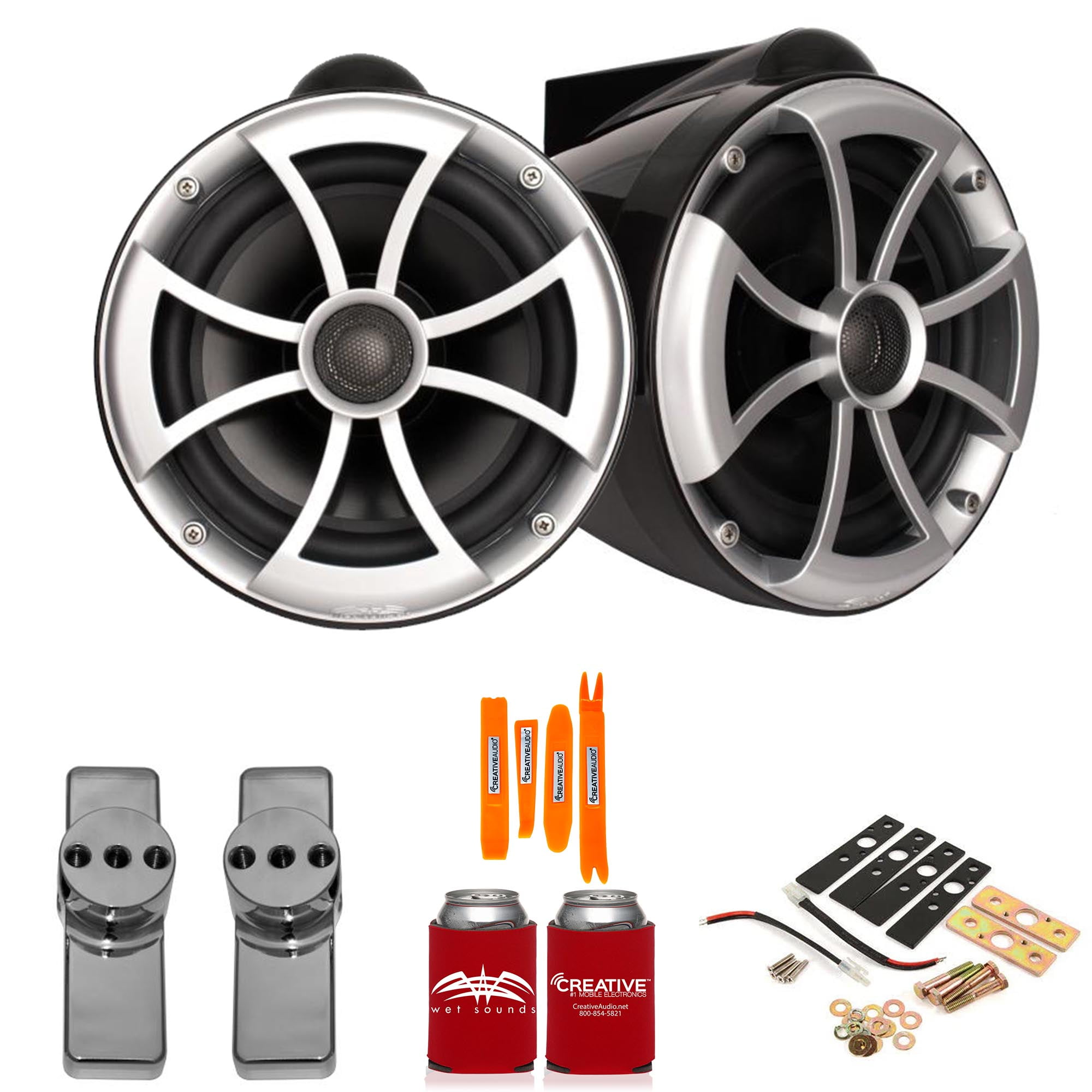 Wet Sounds for Nautique FC5 Towers - ICON8 8" Black Tower Speakers ...