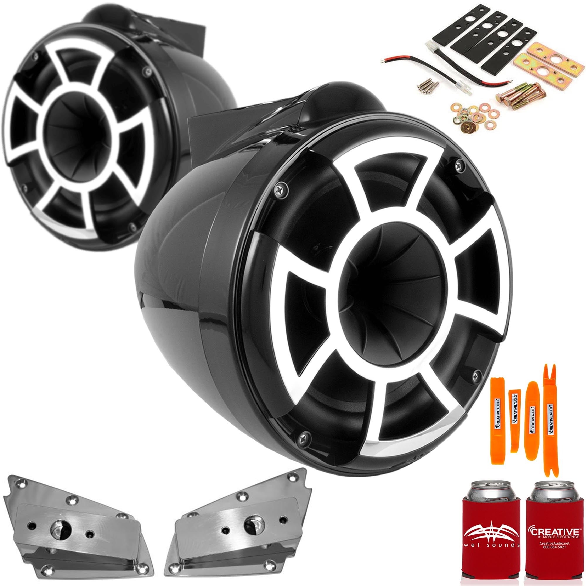 Wet Sounds for Nautique FC5 Towers - REV8 8" Black Tower Speakers ...