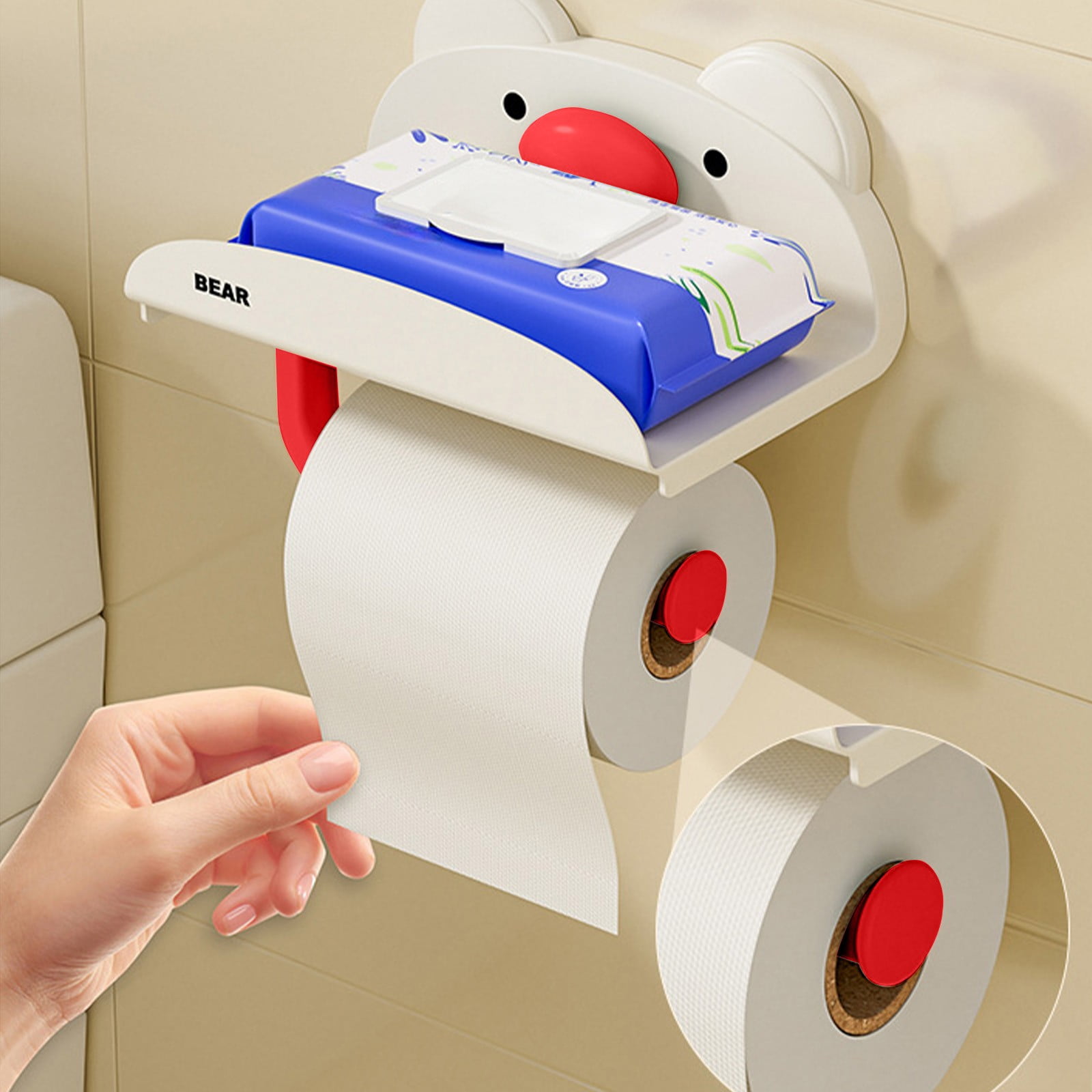 Wet Tissue Storage Box, Wall Mounted Toilet Tissue Rack, Non-Perforated ...