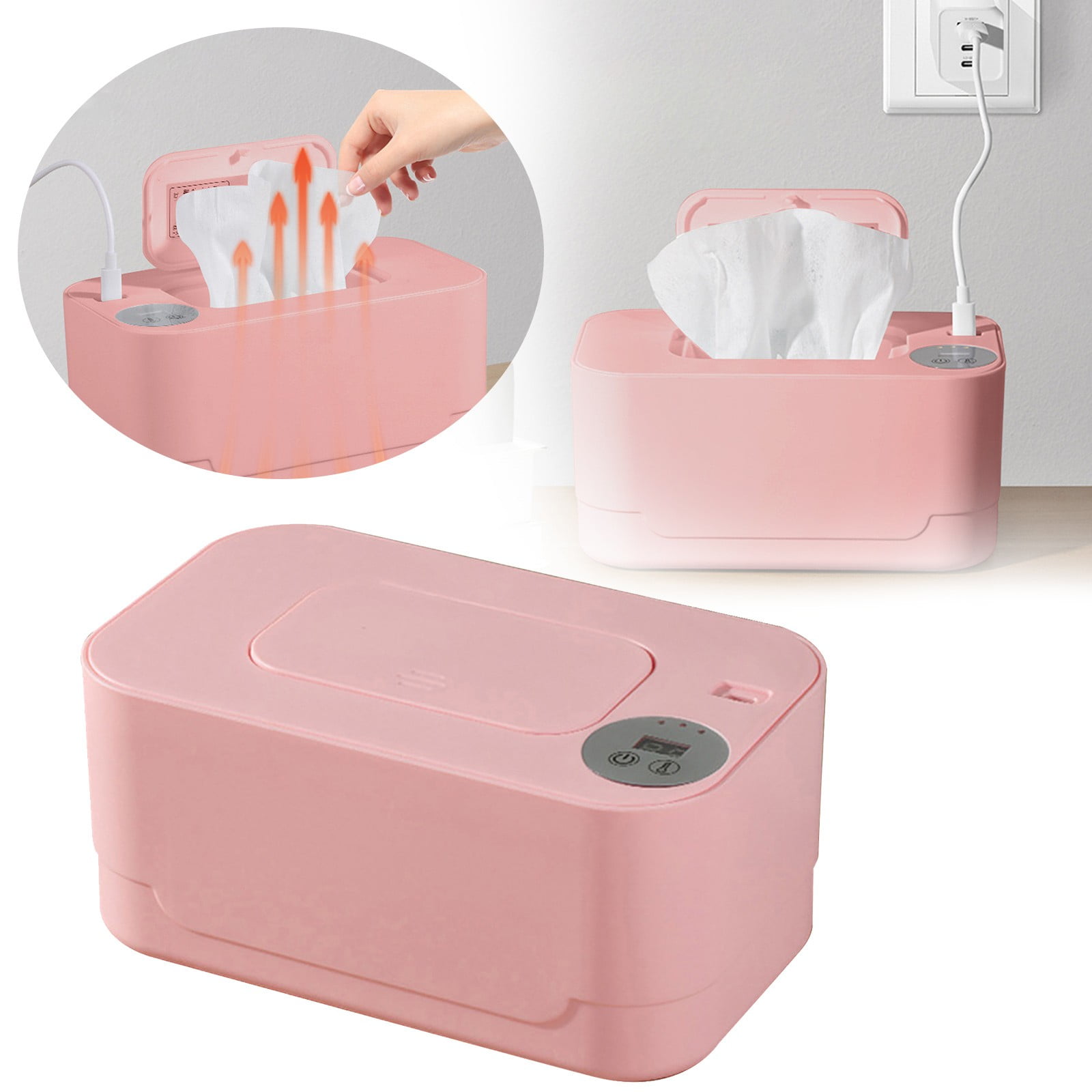The Wet Wipe Heater Is Pink|Baby Wipe Warmer USB Wipe Warmer Thermostat ...