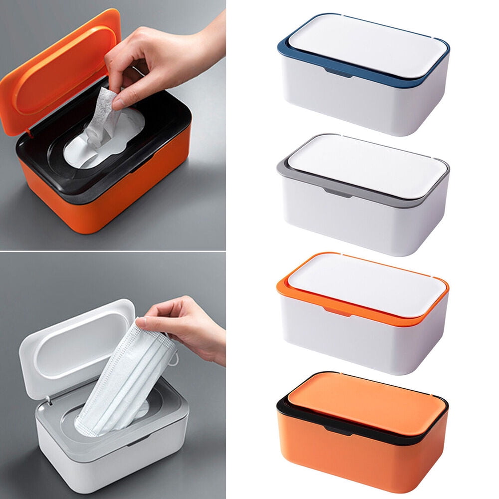 Wet Wipes Dispenser Tissue Box Holder Baby Wipes Storage Box w/Lid Home ...