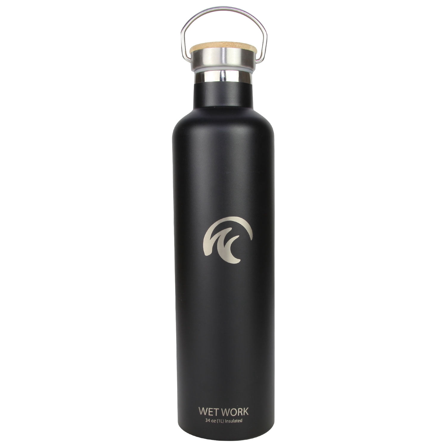 Wet Work Forever Cold Water Bottle (1L)- Black - Walmart.com