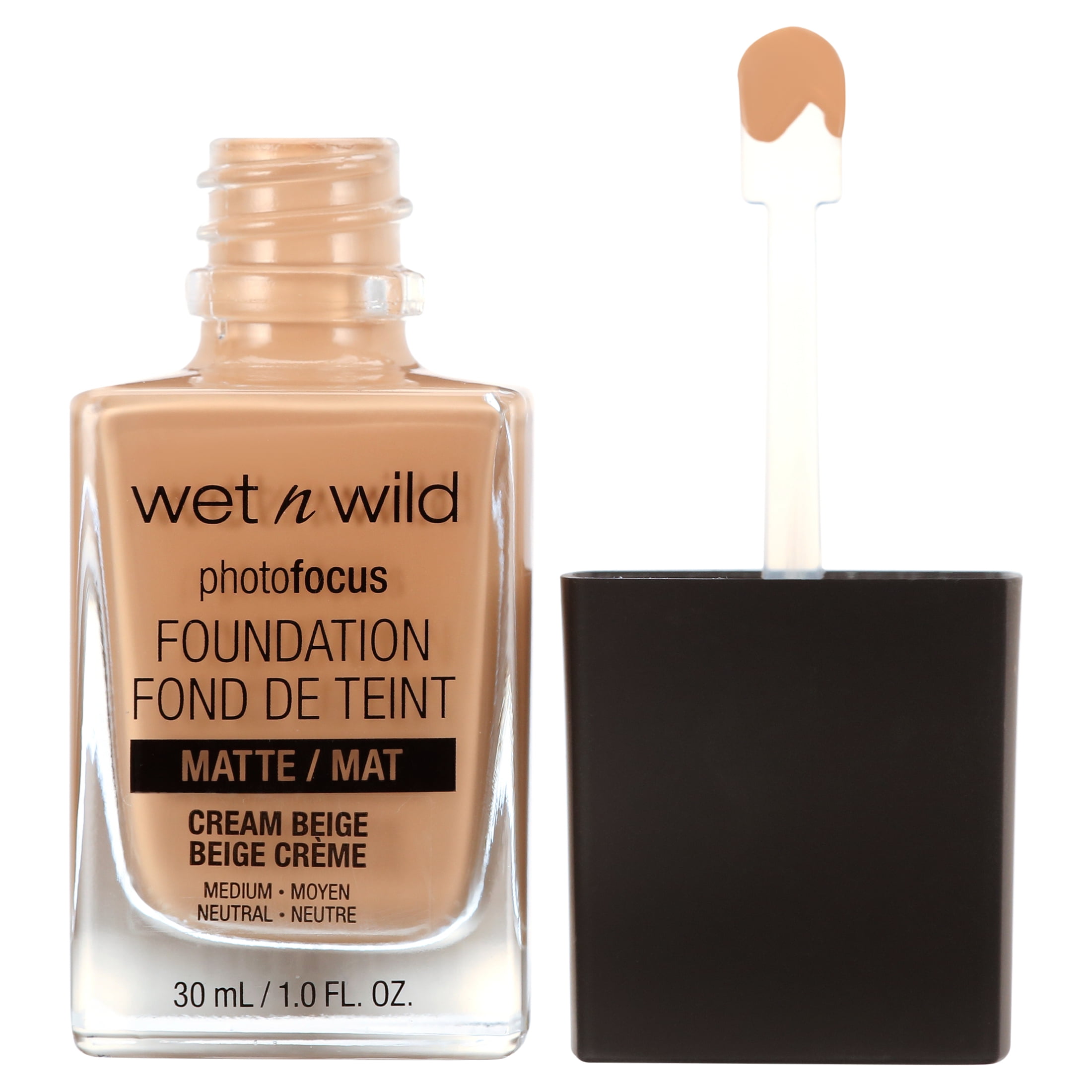 wet n wild Photo Focus Liquid Foundation Cream Beige 1 fl oz Matte Skin ...
