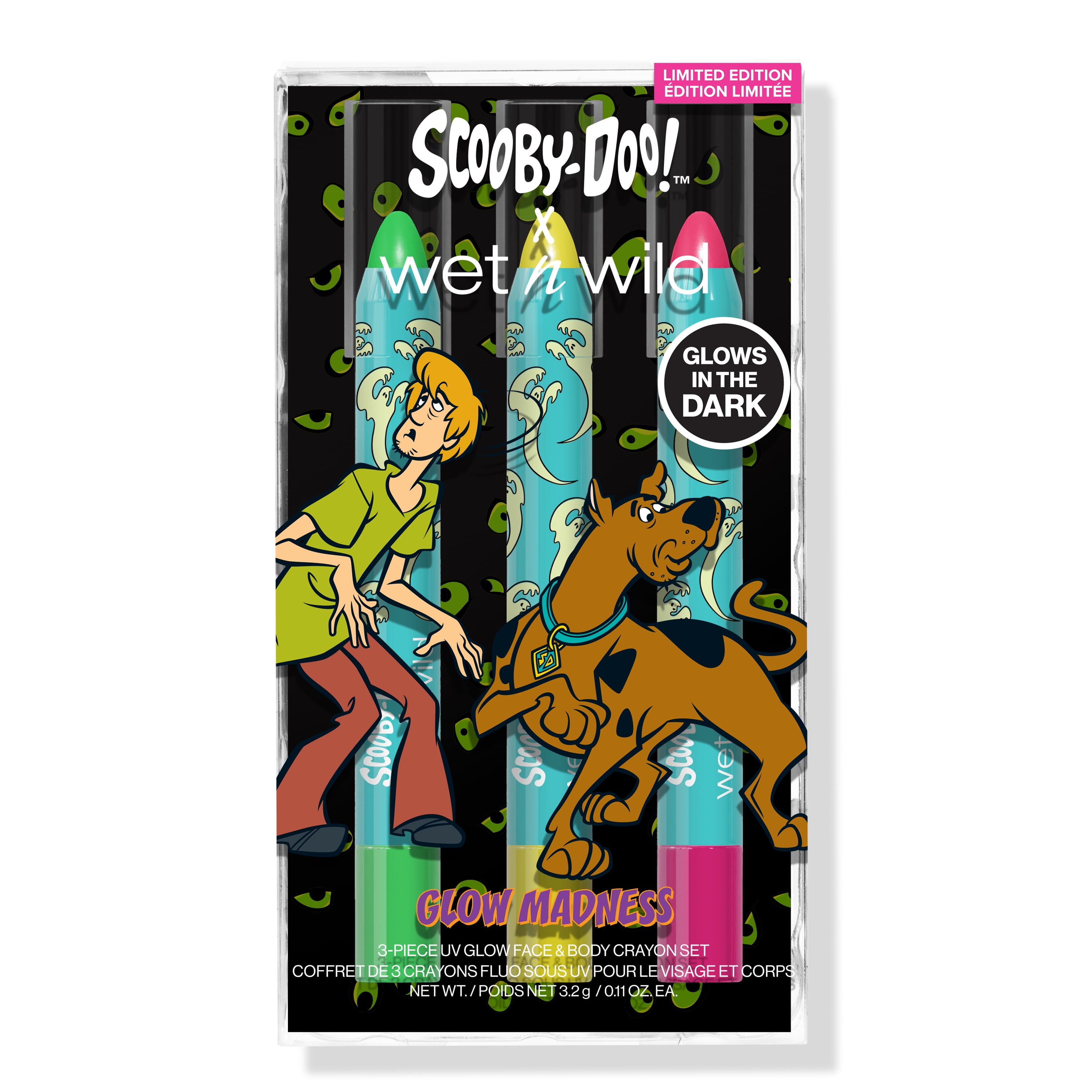Wet n Wild Scooby Doo Glow Madness 3-Piece Uv Glow Face & Body Crayon ...