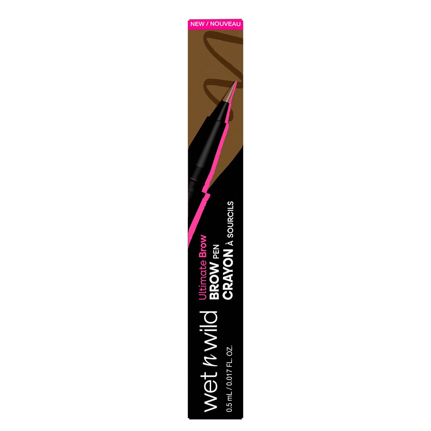 Wet n Wild Ultimate Brow Ultra-Fine Medium Brown Pen, 0.017 fl oz ...
