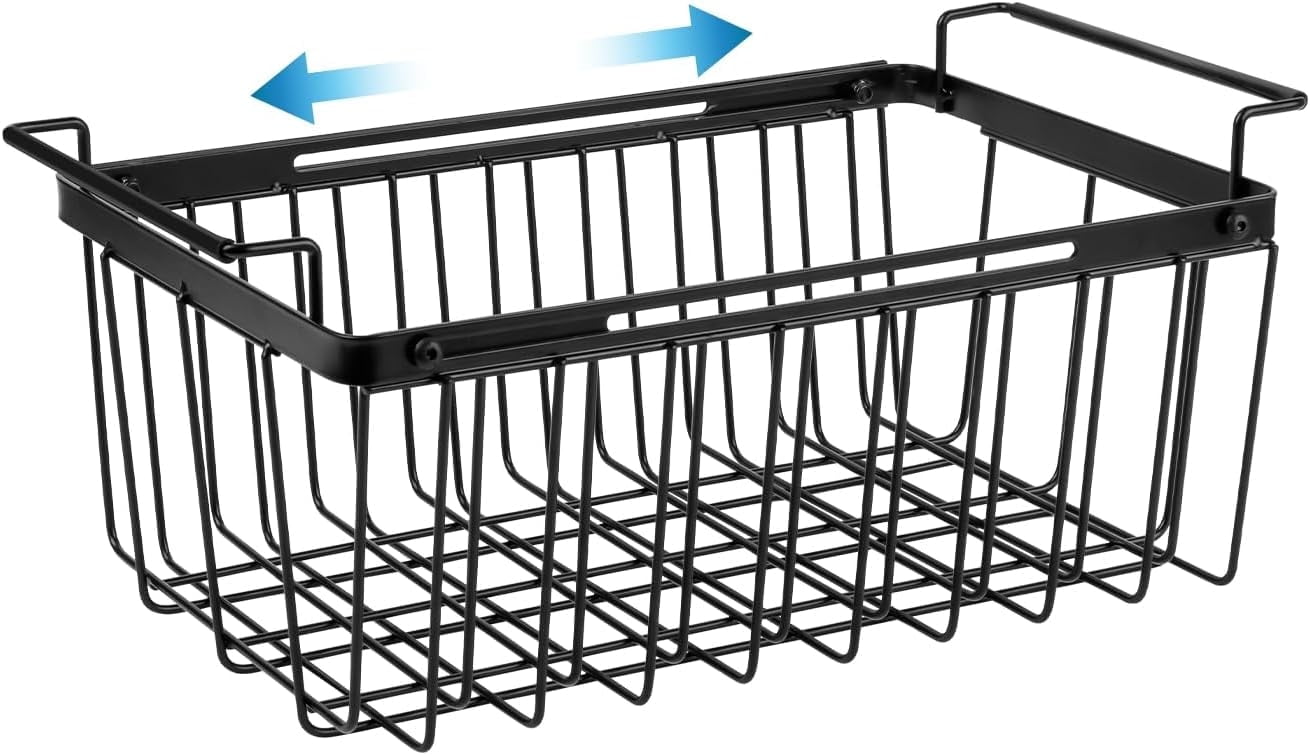 Wetheny Freezer Organizer Bins, Expandable Deep Freezer Baskets for ...