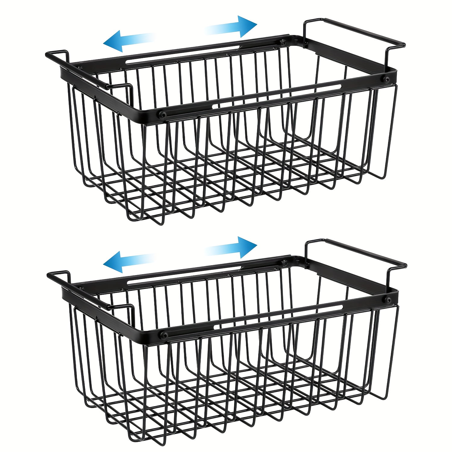 Wetheny Freezer Organizer Bins, Expandable Deep Freezer Baskets For ...