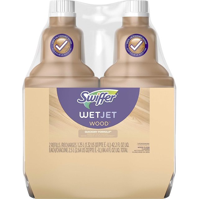 Wetjet Wood Floor Cleaner Solution Refill, 42.2 Oz - 2 Pack - Walmart ...