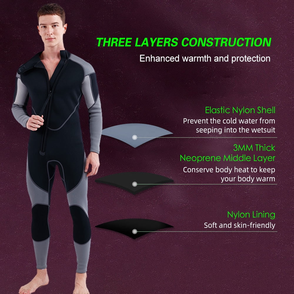 Wetsuit, Suit Men Body Suit Men Zip Body Dsfen L - Walmart.com