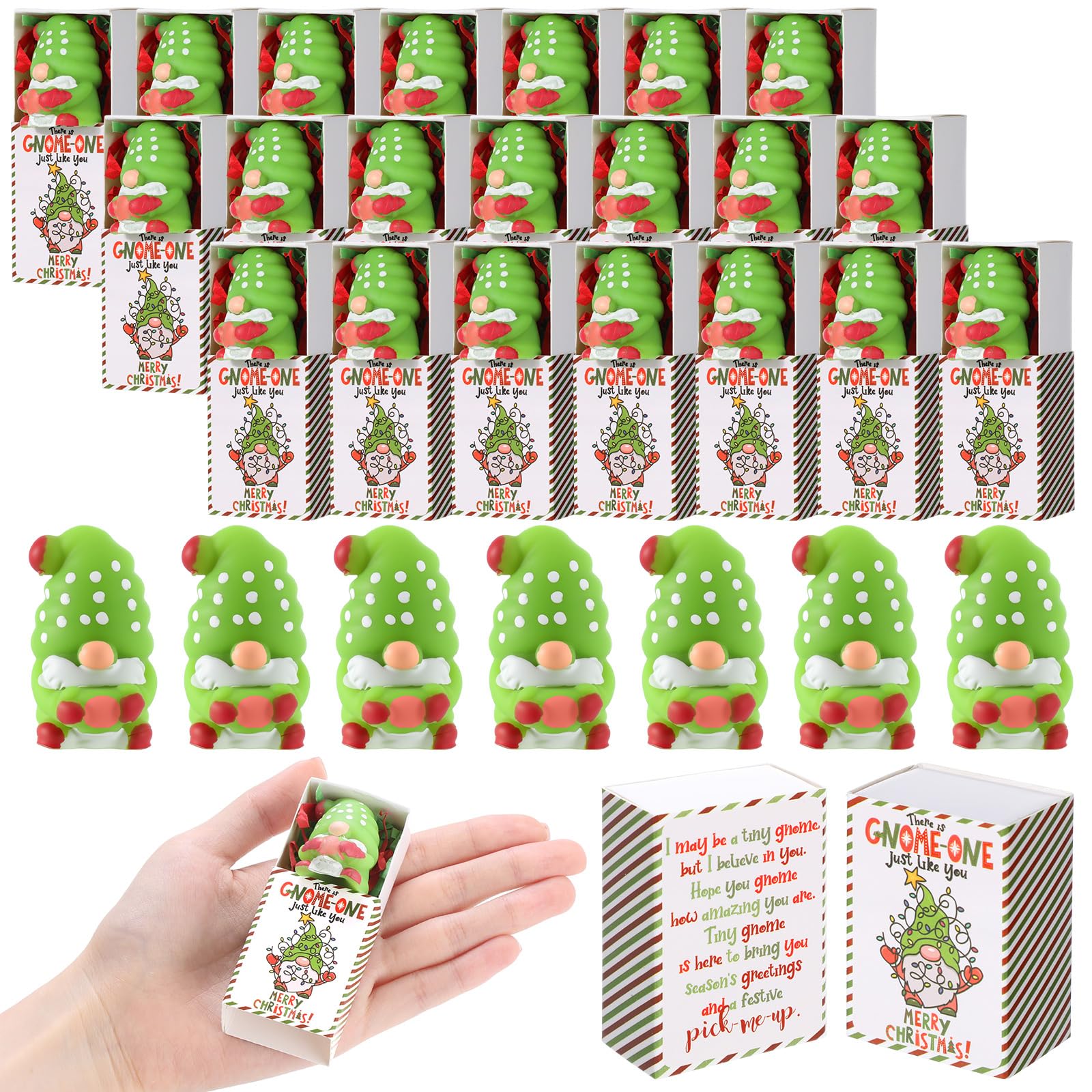 Wettarn 36 Sets Christmas Positive Gifts Gnome Stress Balls with ...