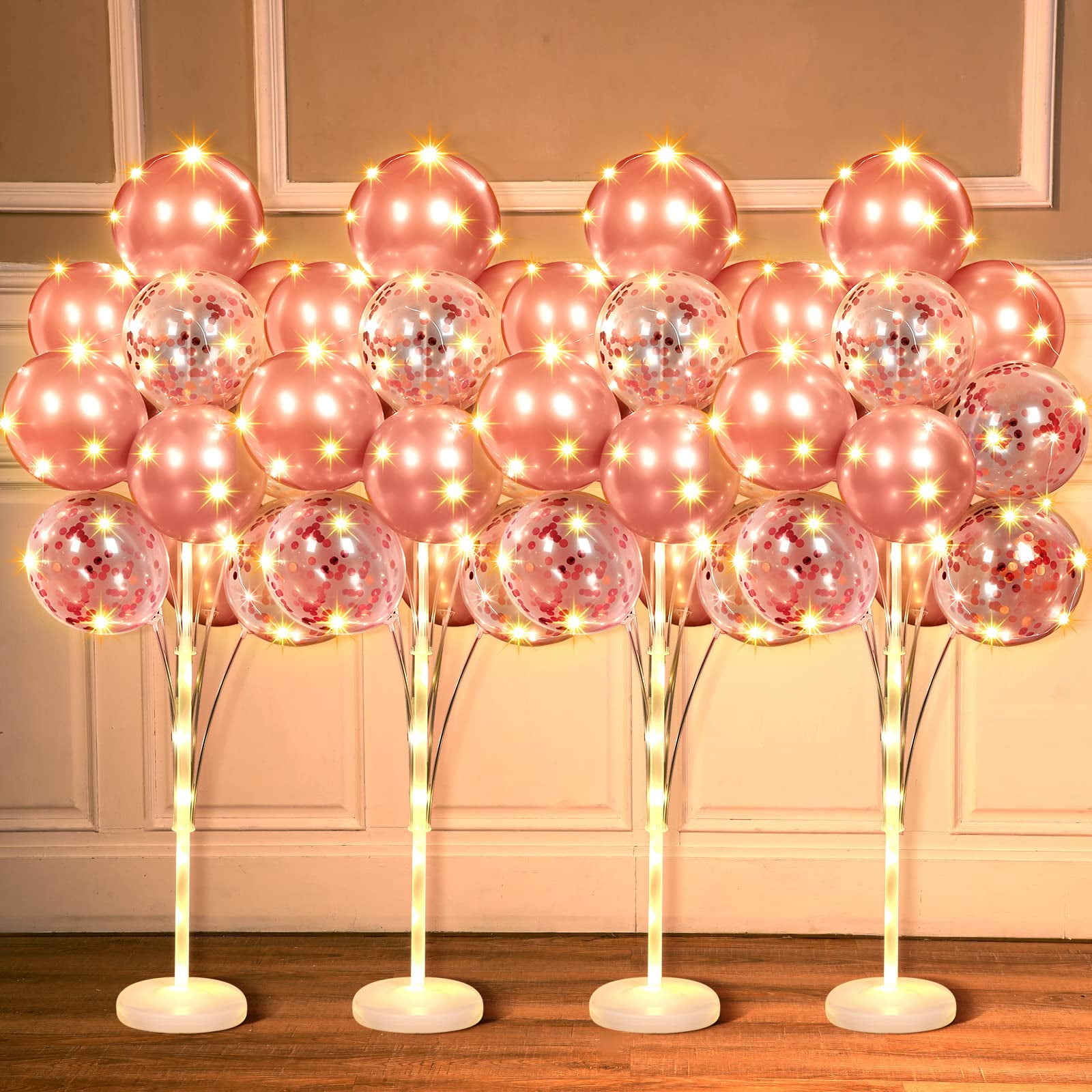 Wettarn 4 MQH2 Set Balloon Column Kit for Floor with Balloons Balloon ...