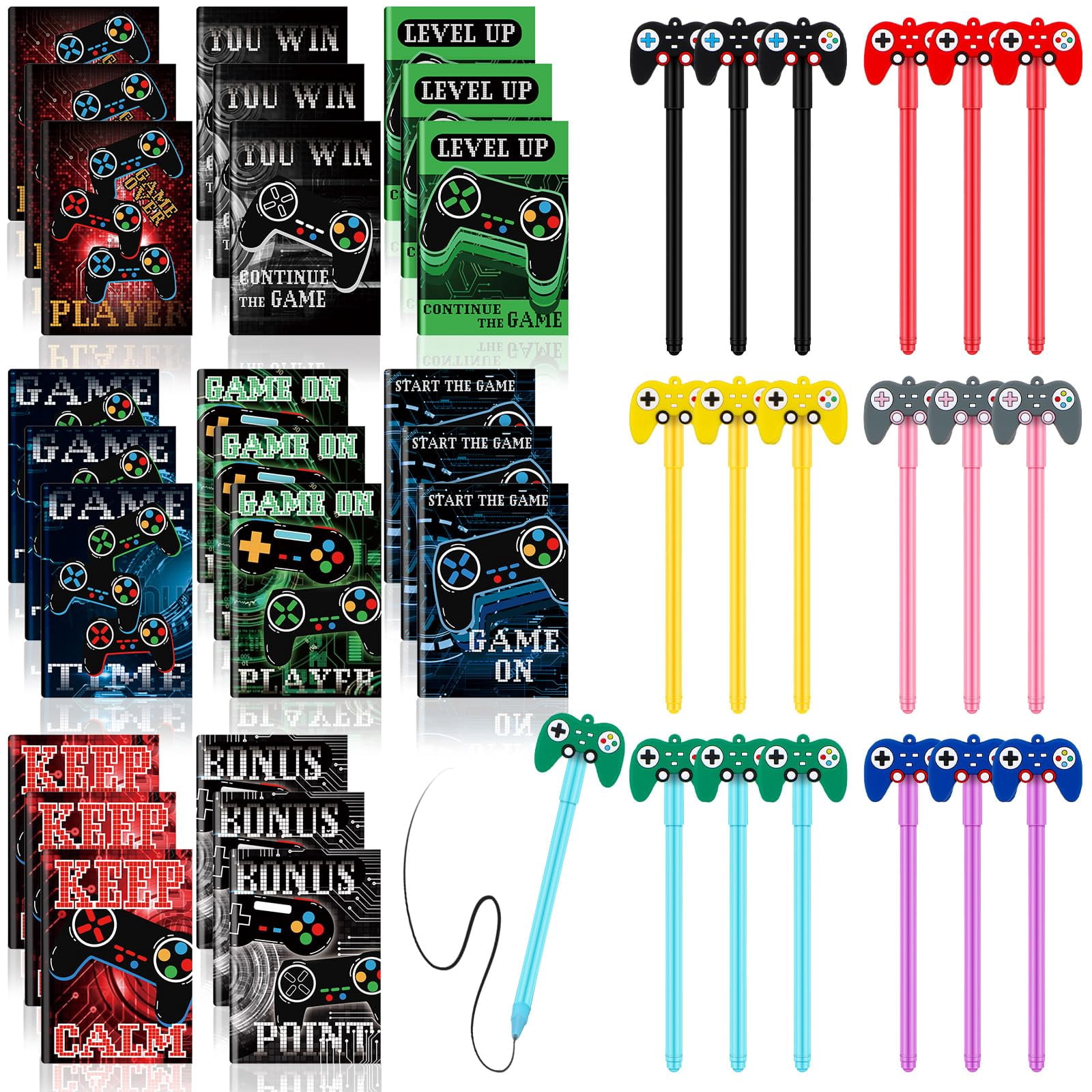 Wettarn 48 Pcs Gamer KEF16 Party Favors Include Video Game Party Favor ...