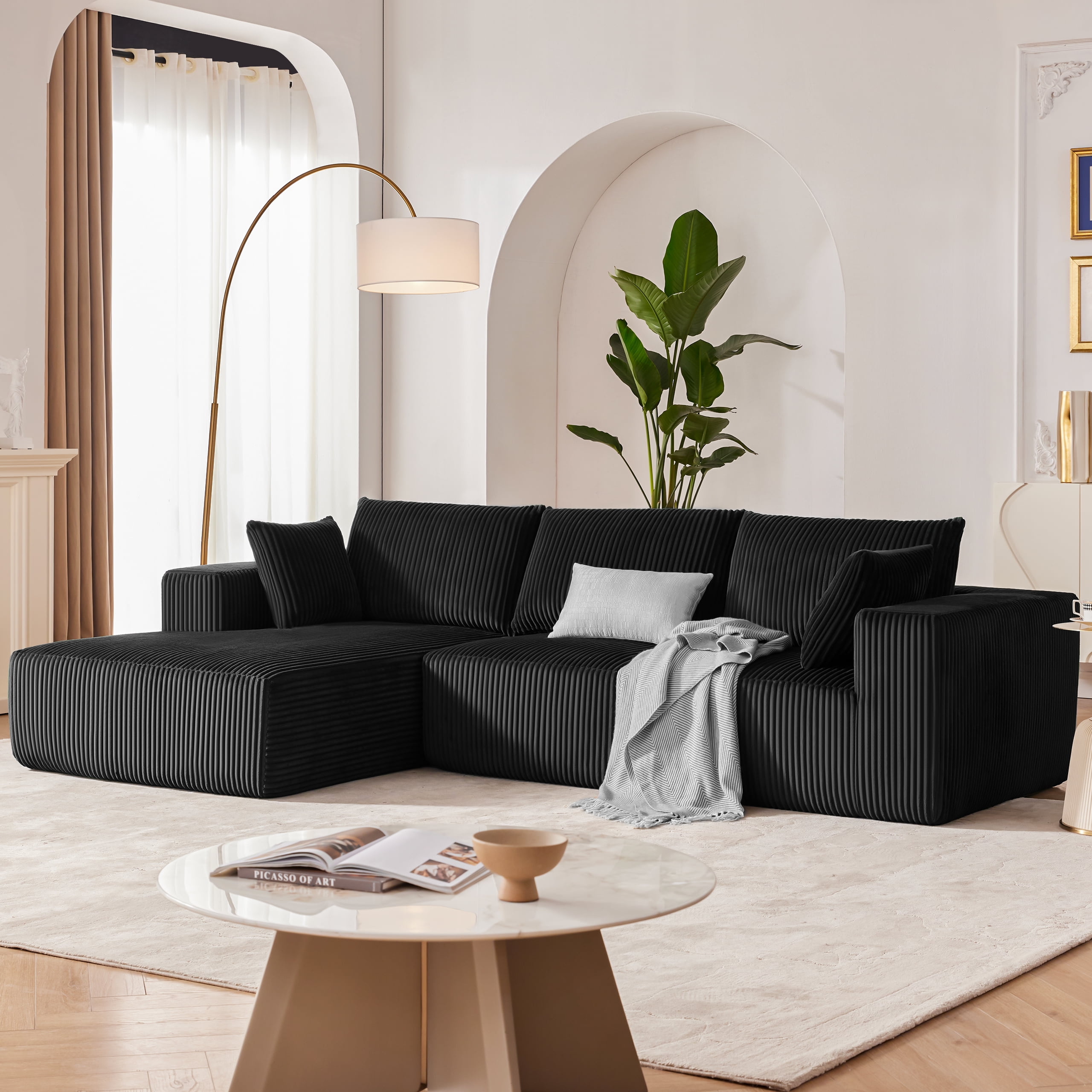 Weture 108” Modular Sectional Sofa, Cloud Sectional Couch with Deep ...