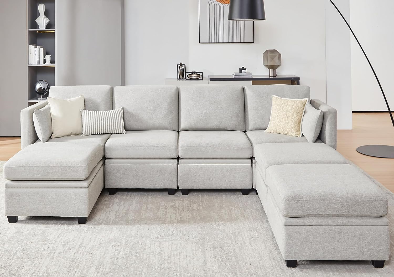 Weture Modular Sectional Sofa, Convertible U Shaped Sofa Couch with ...