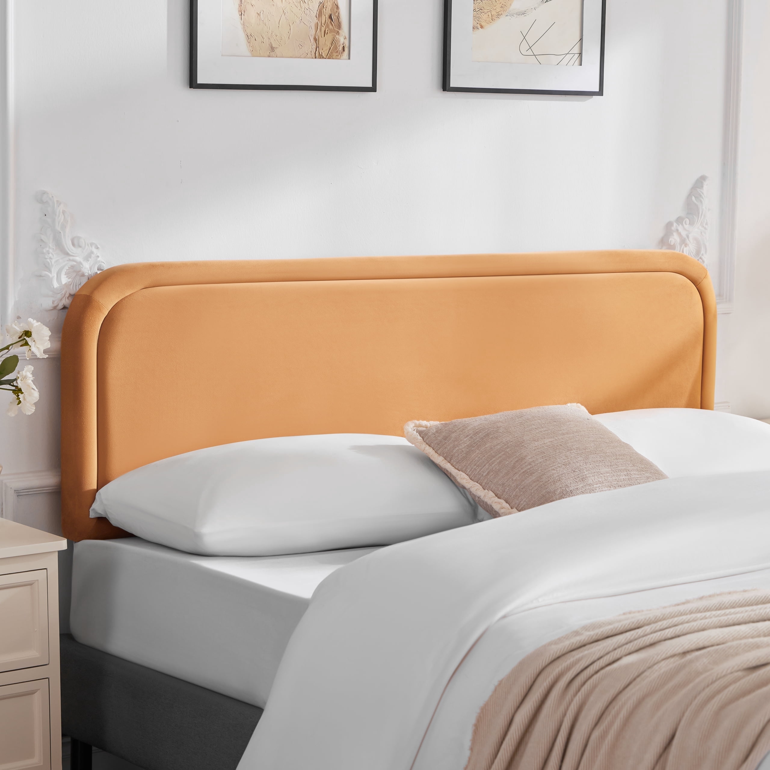 Weture Padded Headboards, Velvet Fabric Headboard, Twin XL Headboard ...
