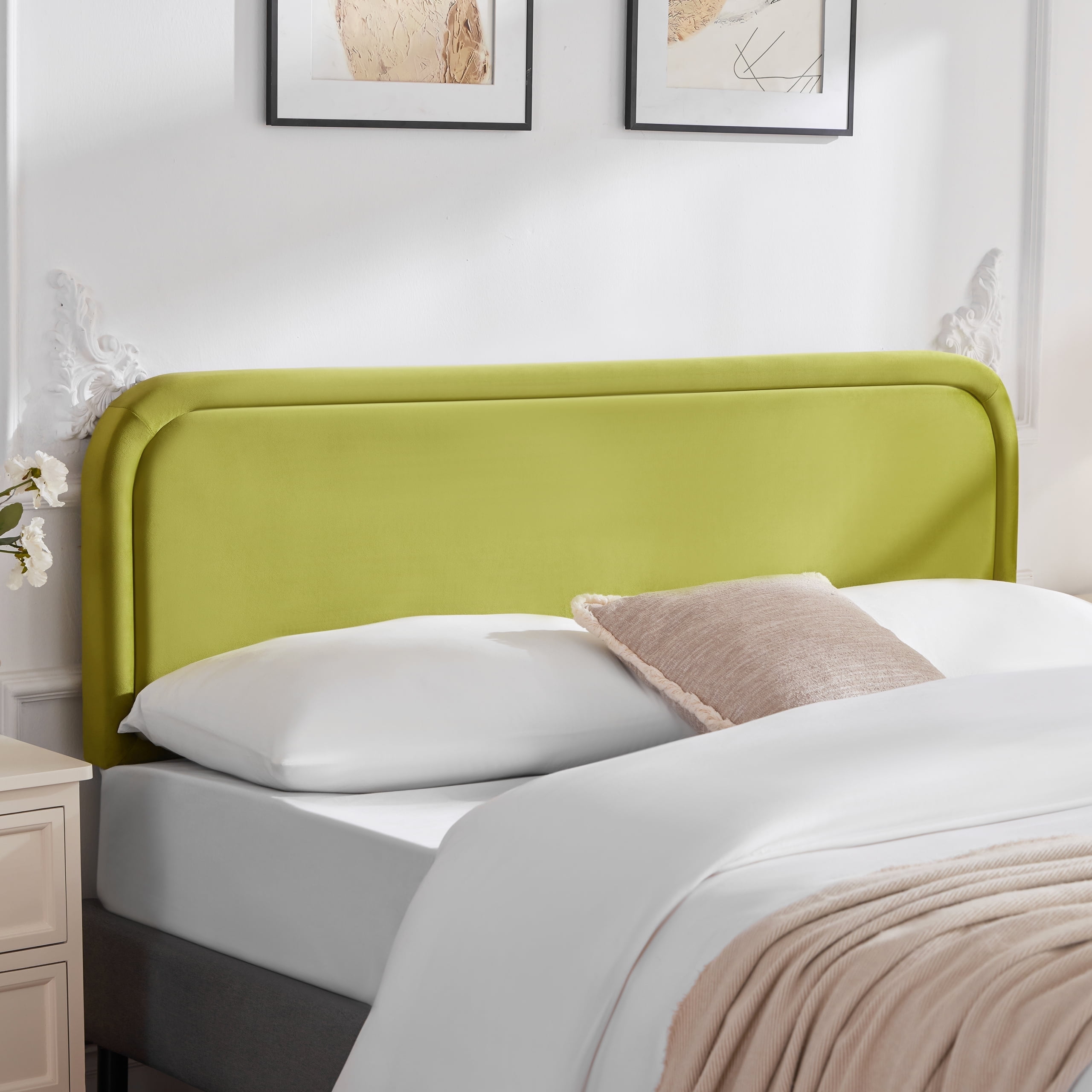 Weture Velvet Fabric Headboard for King Size Bed, Upholstered King ...
