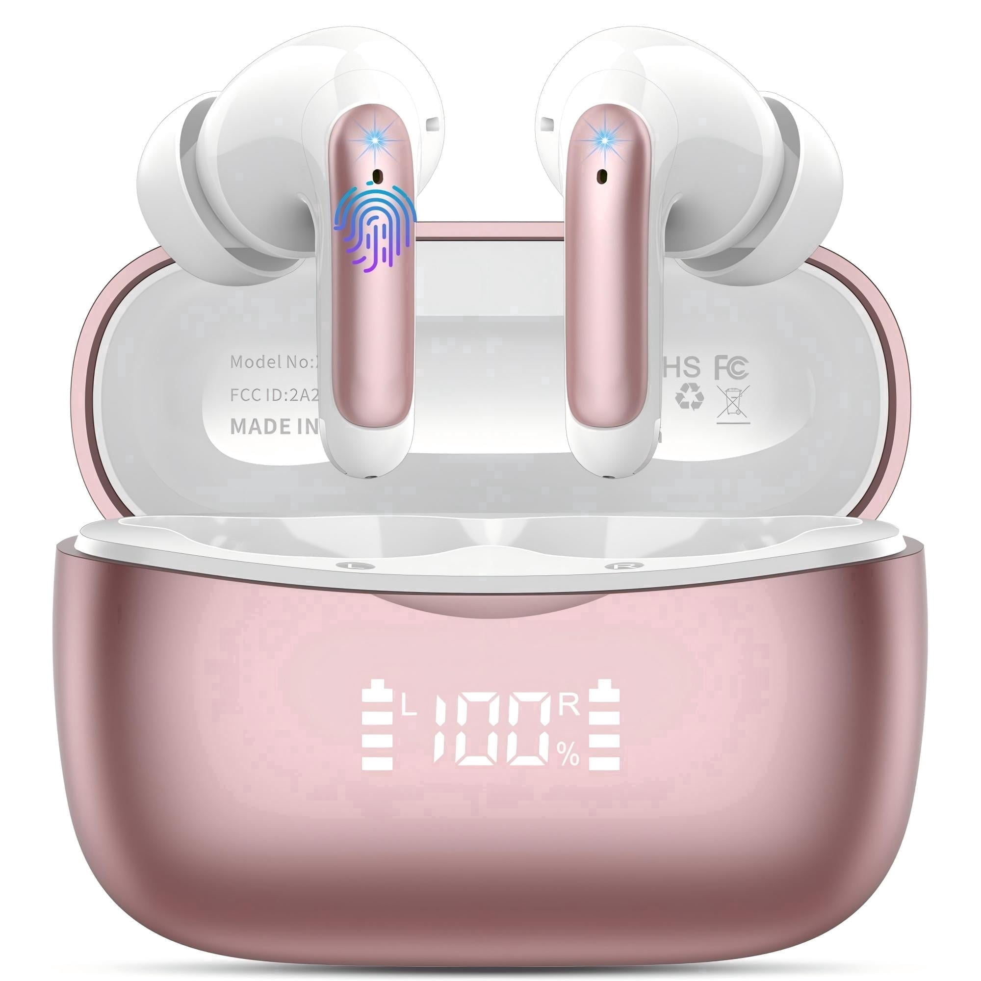 WeurGhy Wireless Earbuds Bluetooth Noise Cancelling for iPhone Android ...